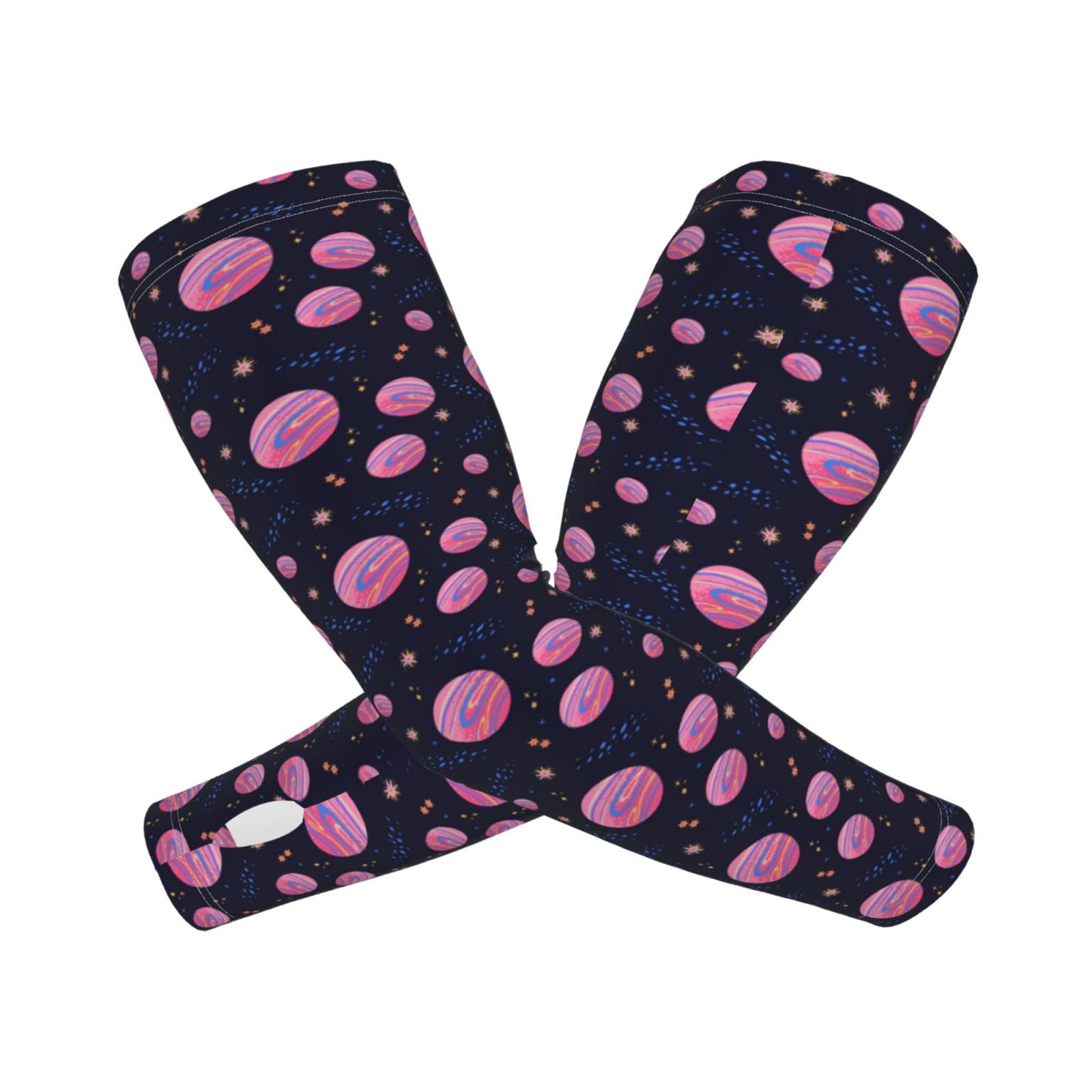 Lsque Pink Planets And Stars Cooling Arm Sleeves for Men & Women ...