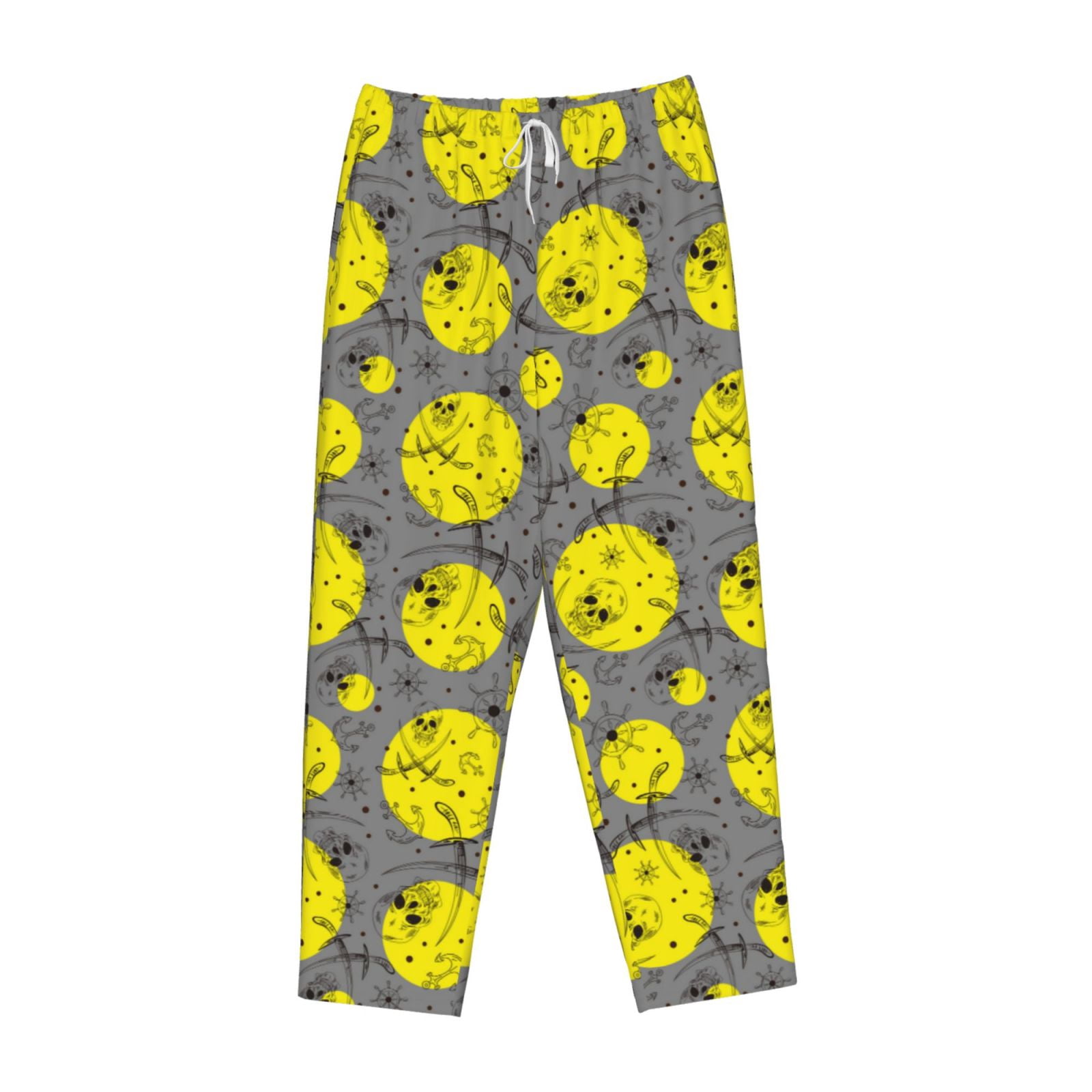 Lsque Pirate Skulls Print Women's Pajama Pants, Lounge Pant ...