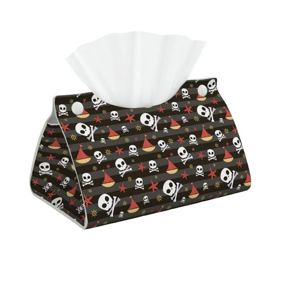 Lsque Pirate skull Printed Long Tissue Box Cover Holder, Facial Paper ...