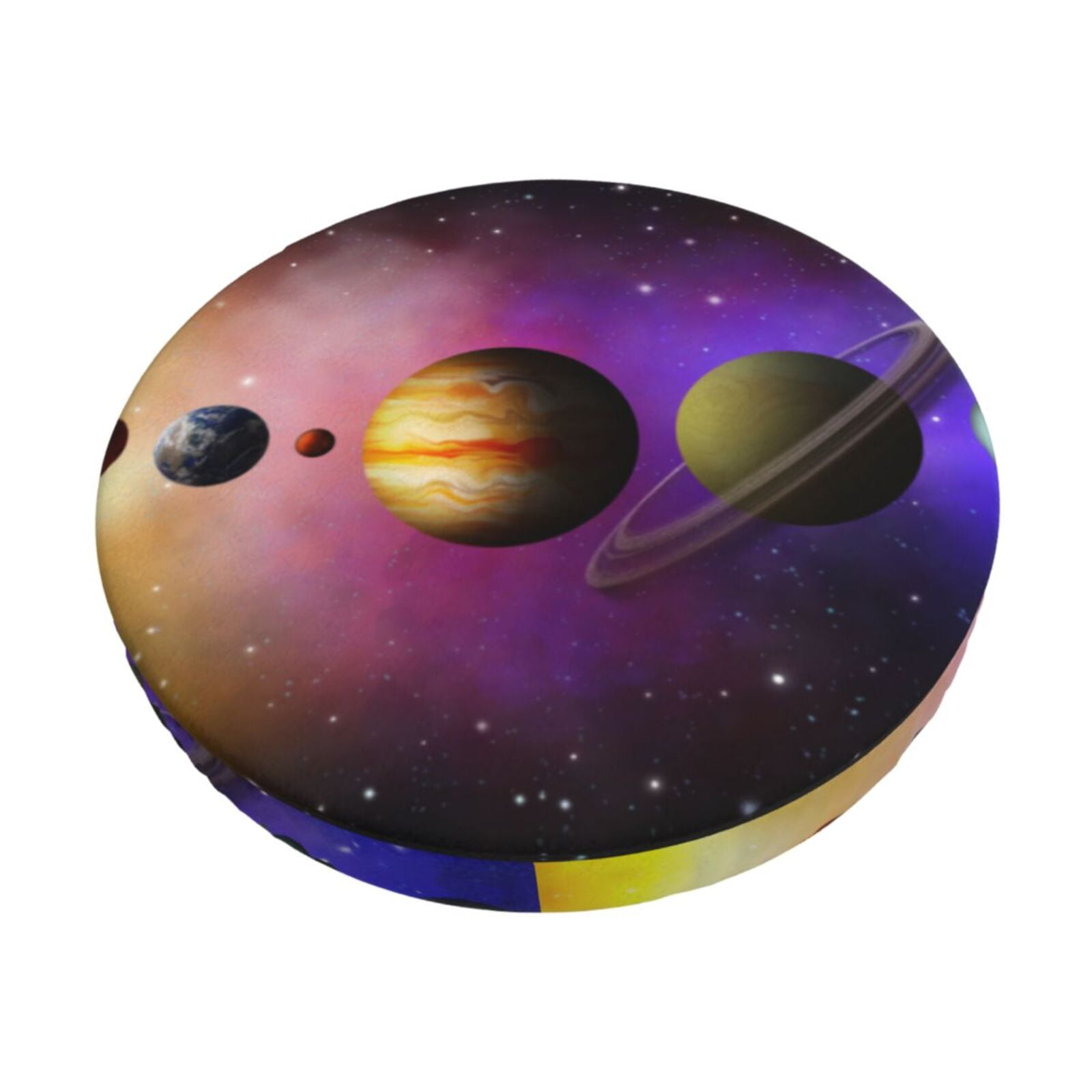 Lsque Planets And Stars Pattern Round Bar chair cushion covers Velvet ...