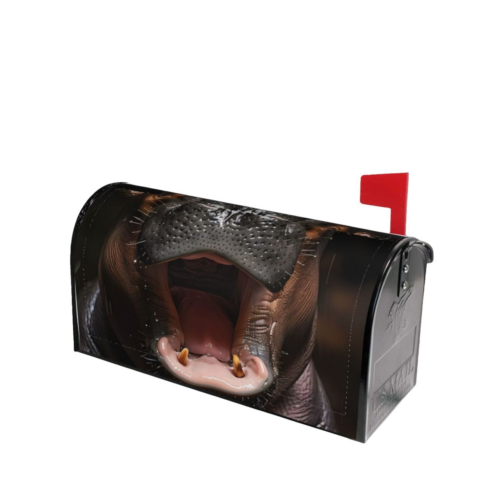 Lsque Playful Baby Hippo Splash Mailbox Cover Standard Size ,Magnetic ...