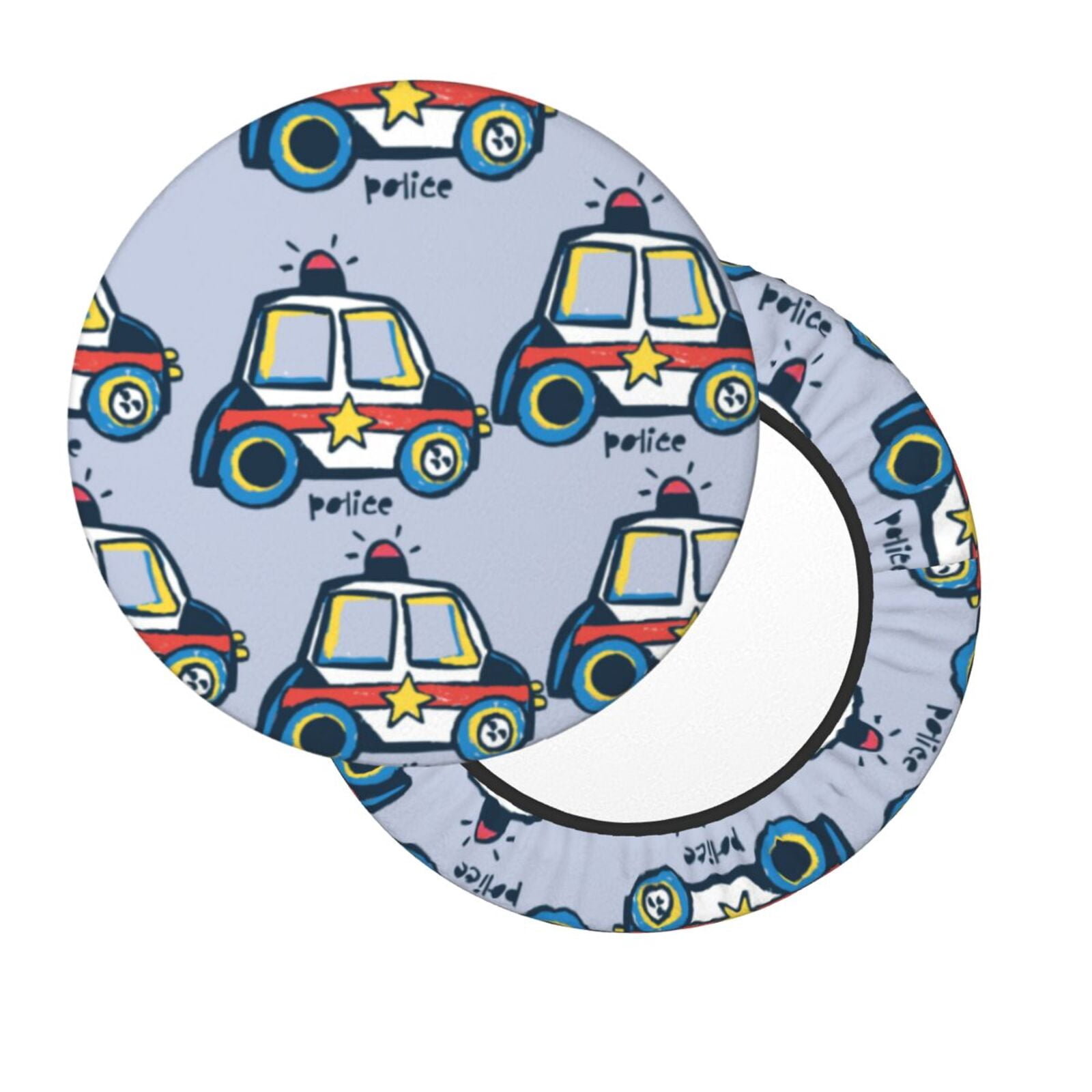 Lsque Police Car Round Bar chair cushion covers Velvet Fabric Premium ...