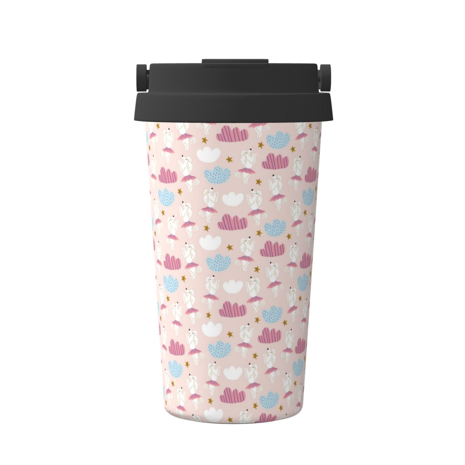 Lsque Poodle In Ballet Skirts Dancing Pattern Travel Coffee Mug 16oz ...