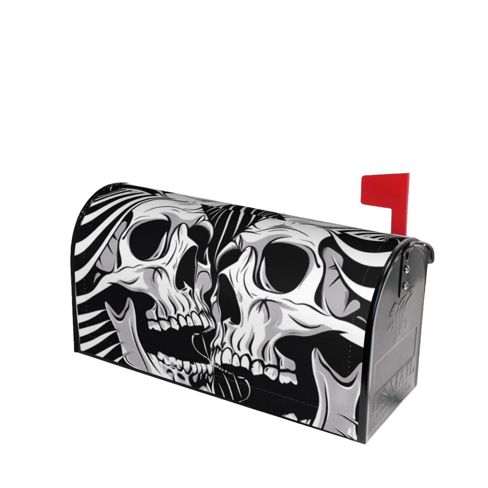 Lsque Psychedelic Skull Illusion Art Mailbox Cover Standard Size ...
