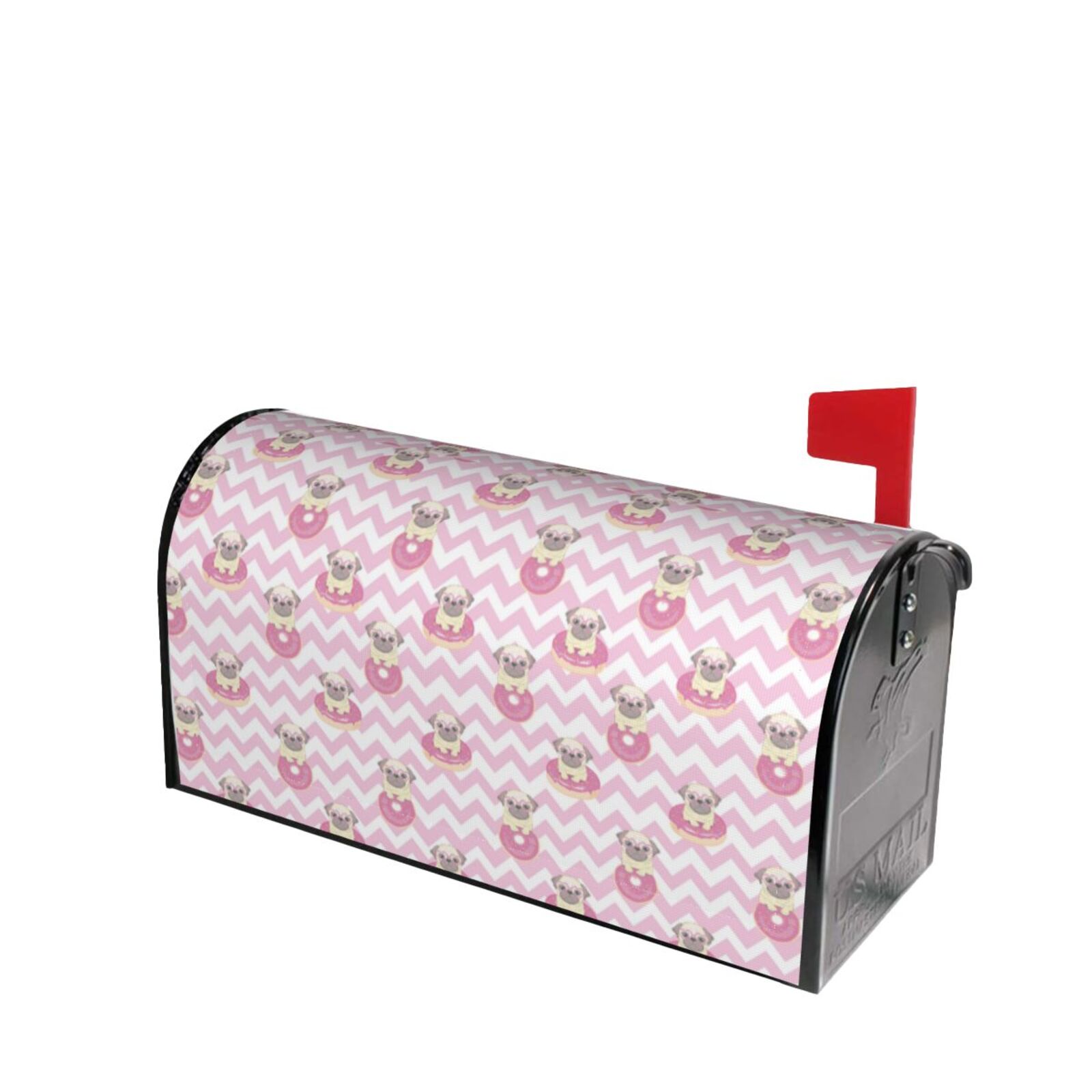 Lsque Pug And Donut Mailbox Cover Standard Size ,Magnetic Mailbox ...