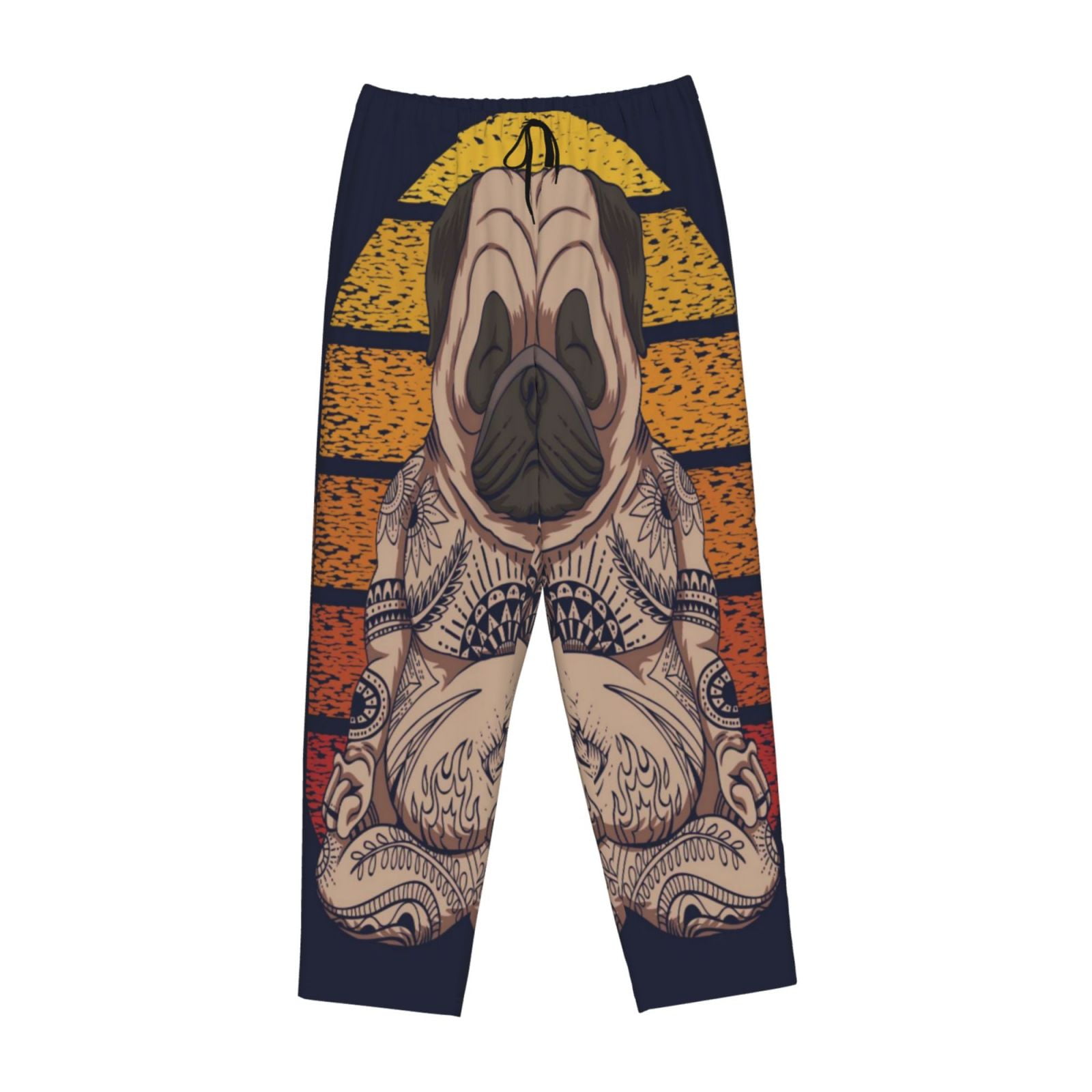 Lsque Pug dog Yoga Print Women's Pajama Pants, Lounge Pant ...