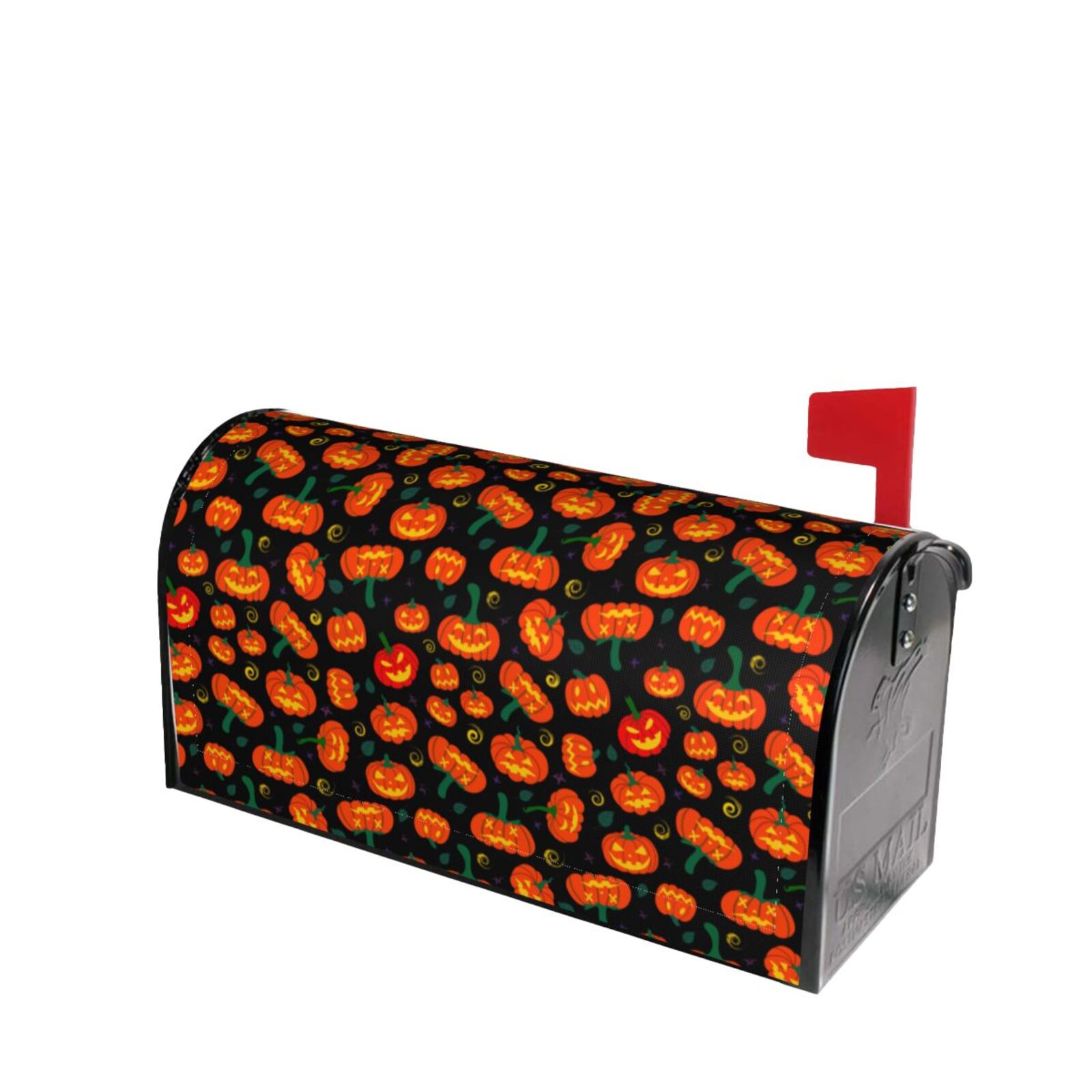 Lsque Pumpkin Fallen Leaves Mailbox Cover Standard Size ,Magnetic ...
