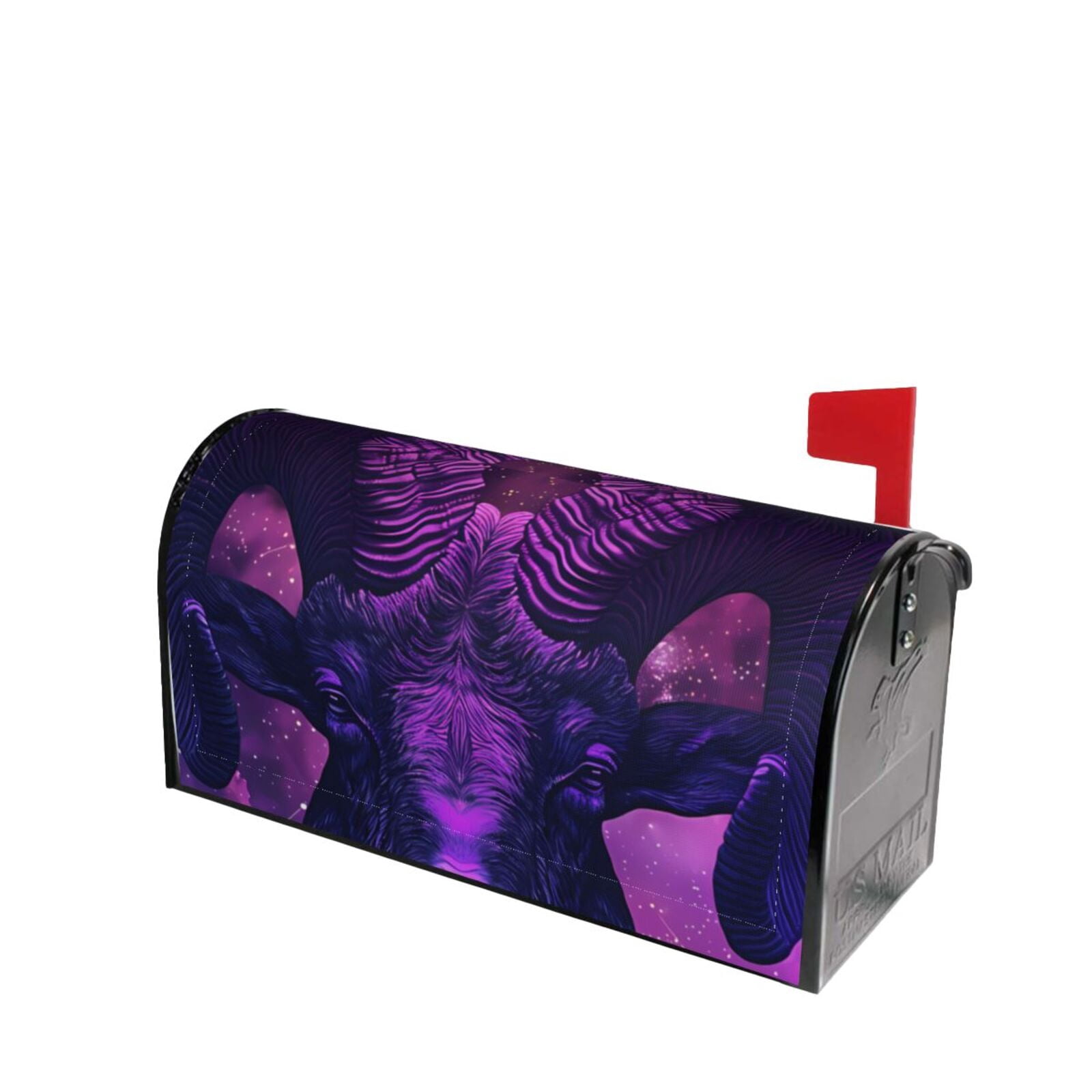 Lsque Purple Starry Sky Antelope Mailbox Cover Standard Size ,Magnetic ...