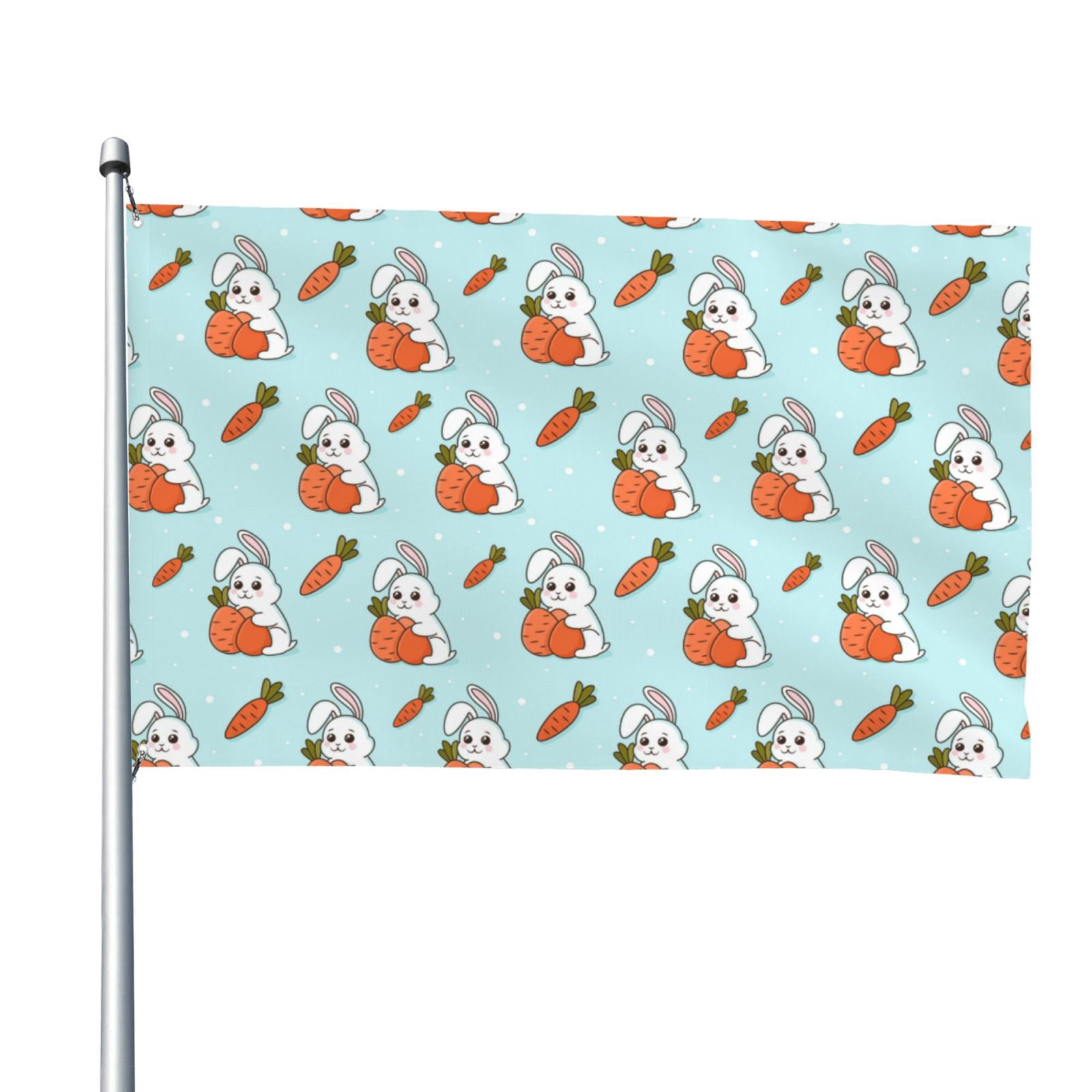 Lsque Rabbit Is Eating Carrots Pattern Flag,Rabbit Is Eating Carrots ...