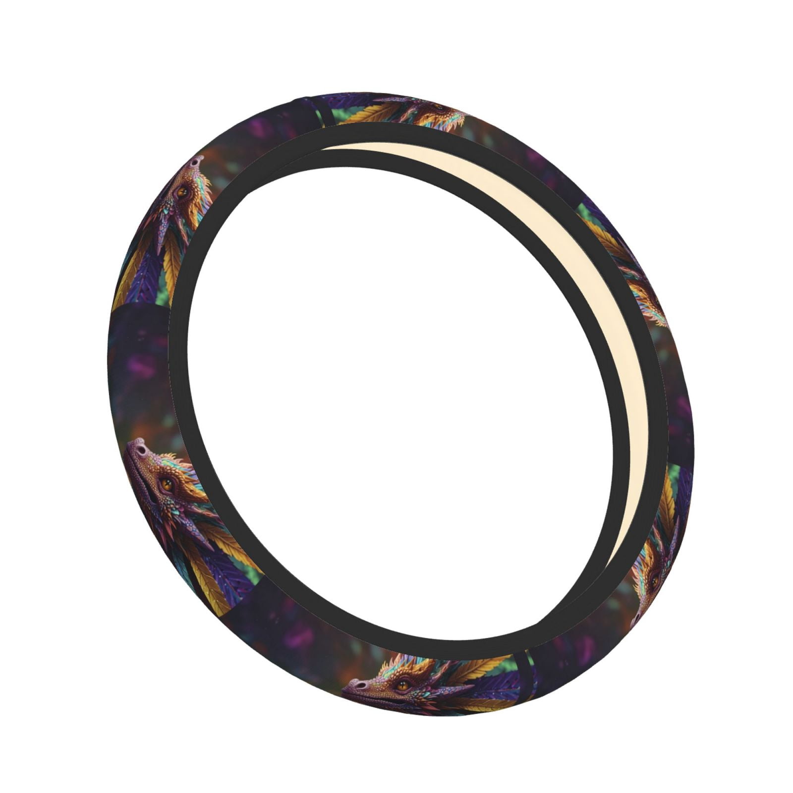 Lsque Rainbow Scales Fantasy Dragon Ultra Soft Car Steering Wheel Cover ...