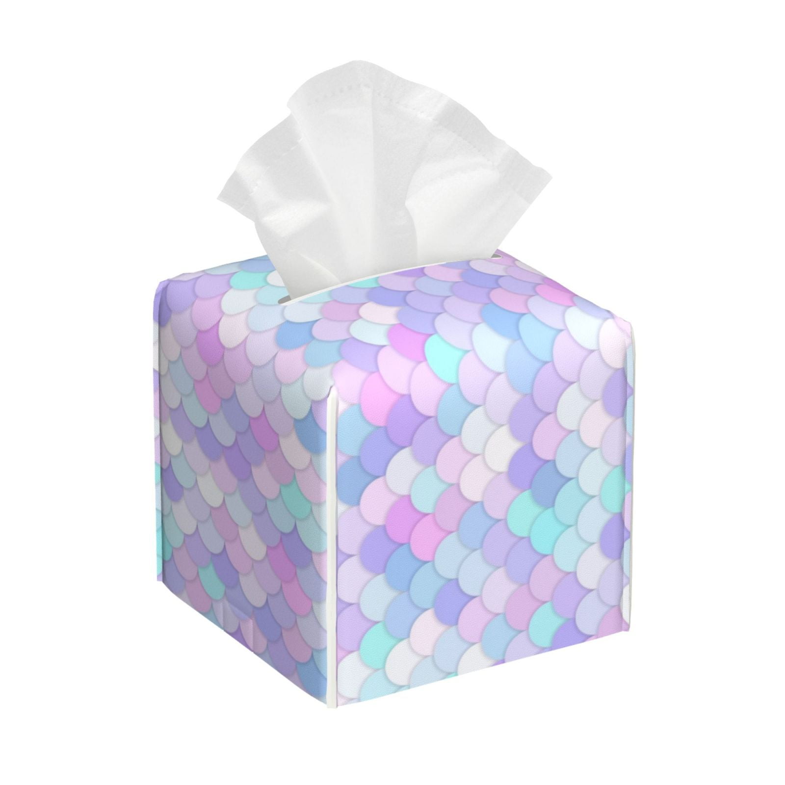 Lsque Rainbow Scales Printed Tissue Box Cover Holder, Facial Paper ...