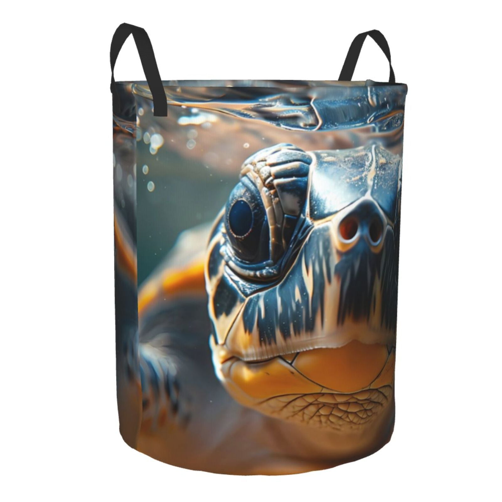 Lsque Realistic Cute Sea Turtle pattern Laundry Hamper Basket, Tall ...