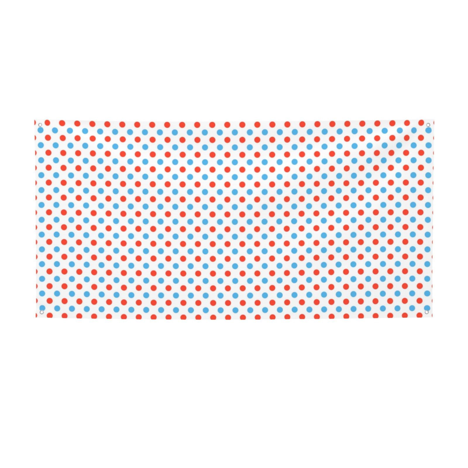 Lsque Red Blue Polka Dots Pattern Party Banner, Festive Banner ...