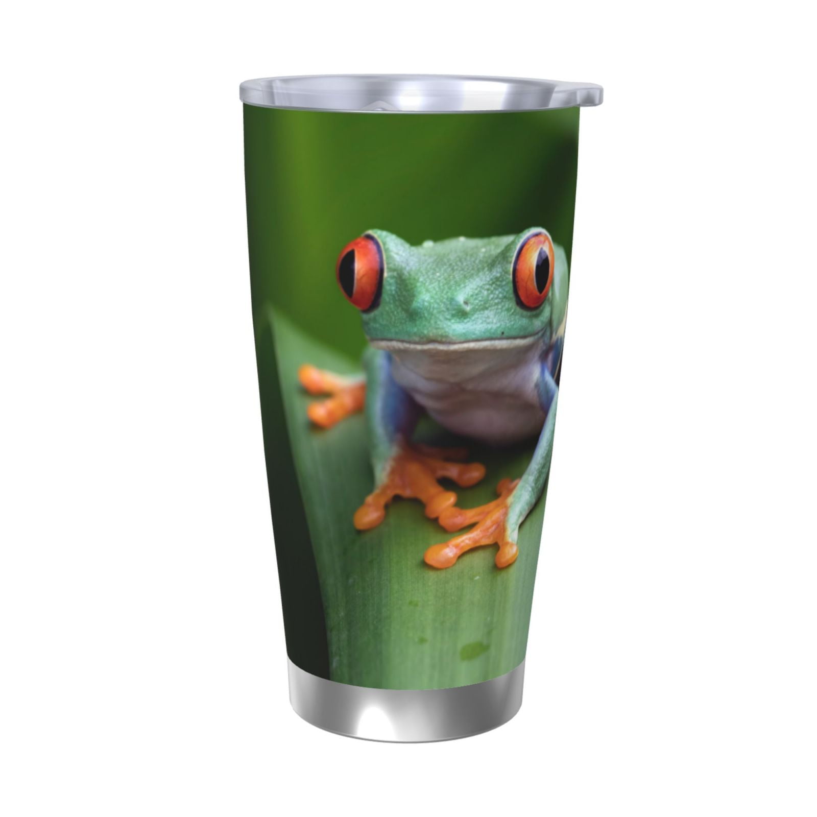 Lsque Red-Eyed Tree Frog Pattern 20oz Car Cup with Lid and Straw ...