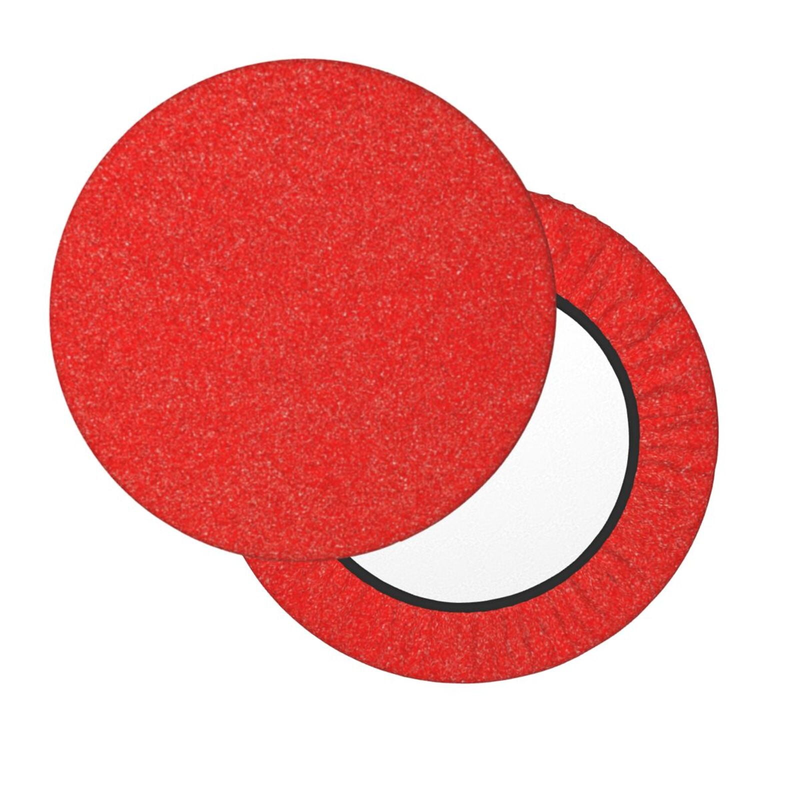 Lsque Red Glitter Round Bar chair cushion covers Velvet Fabric Premium ...