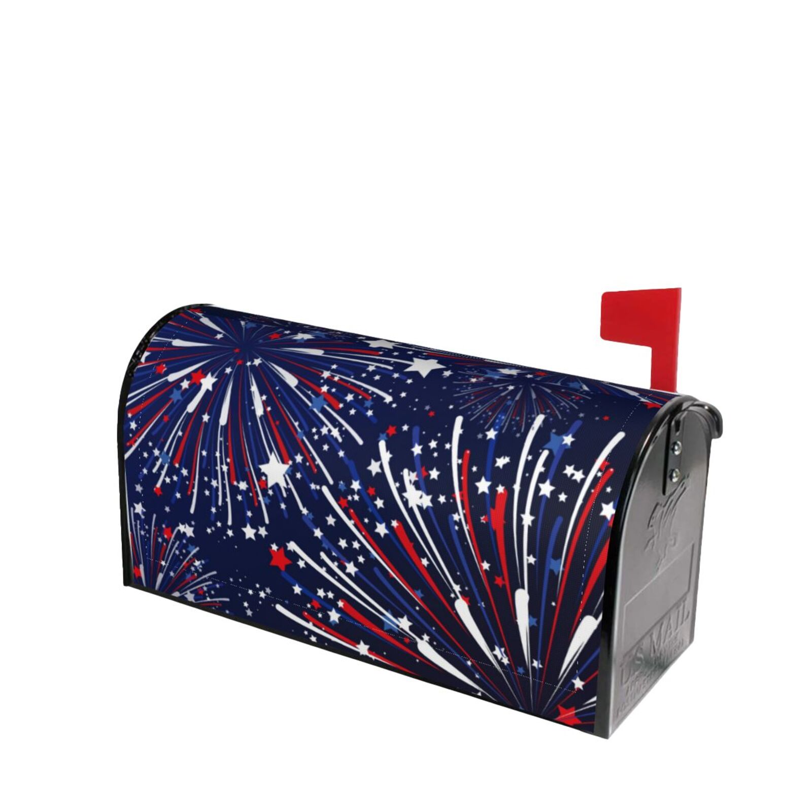 Lsque Red White Blue Fireworks 1 Mailbox Cover Standard Size ,Magnetic ...