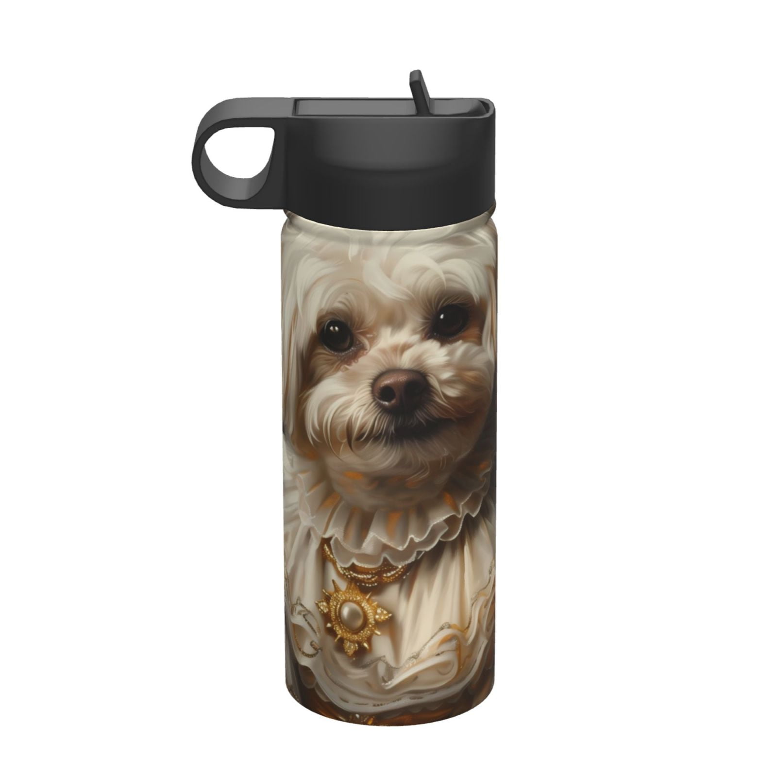 Lsque Regal Dog In Royal Attire Pattern 18oz Sports Insulated Kettle ...