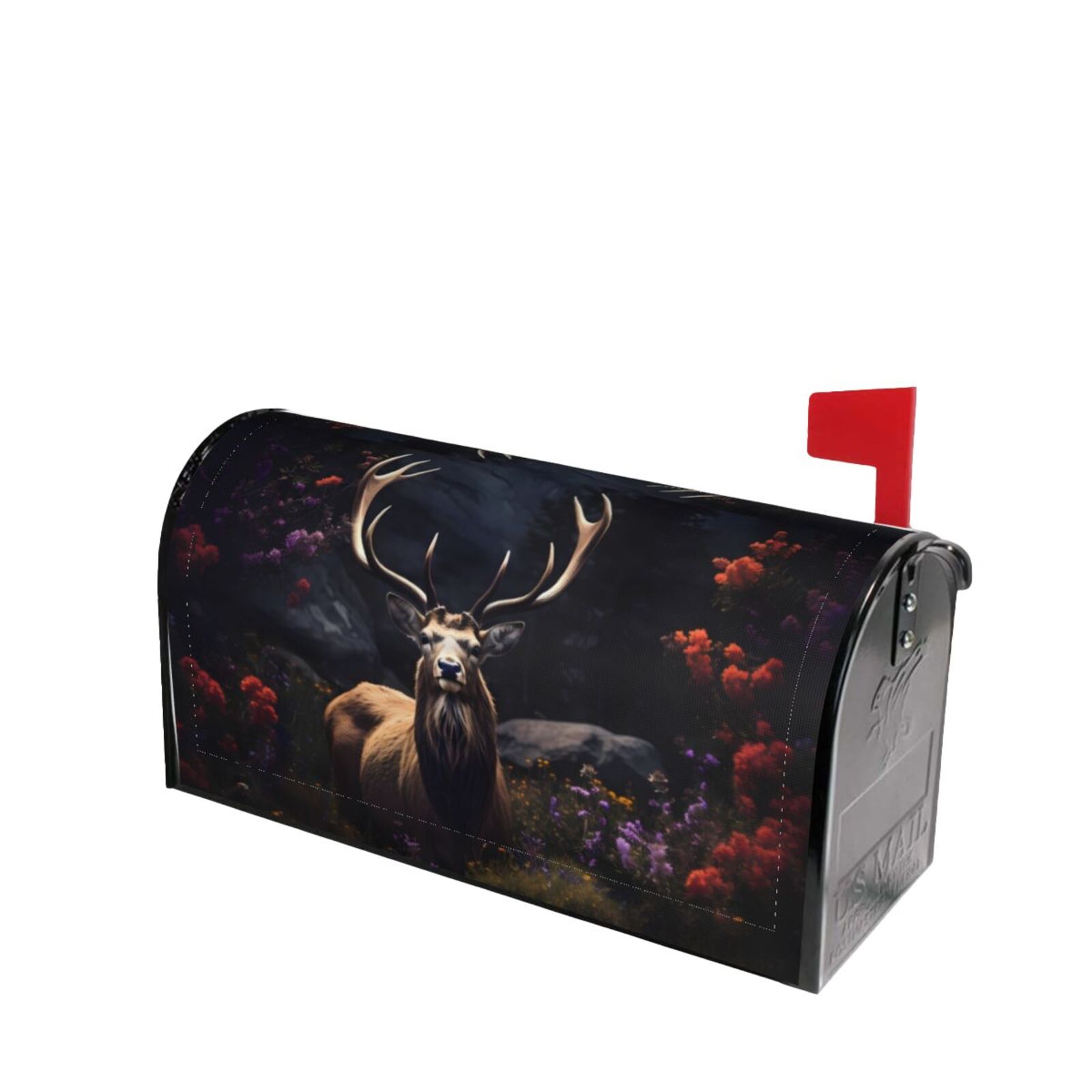 Lsque Regal Stag In Forest Mailbox Cover Standard Size ,Magnetic ...