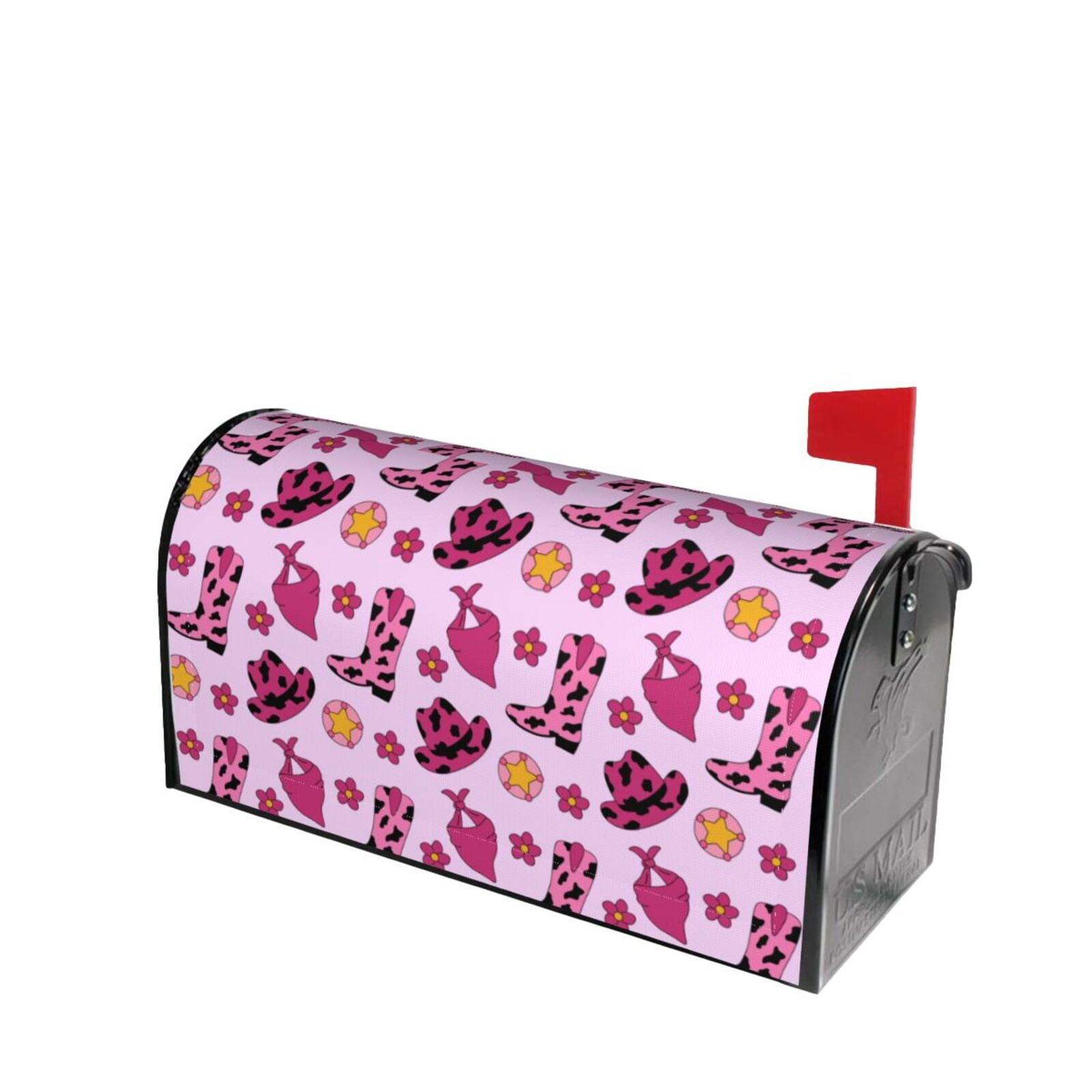Lsque Retro Cowgirl Mailbox Cover Standard Size ,Magnetic Mailbox ...