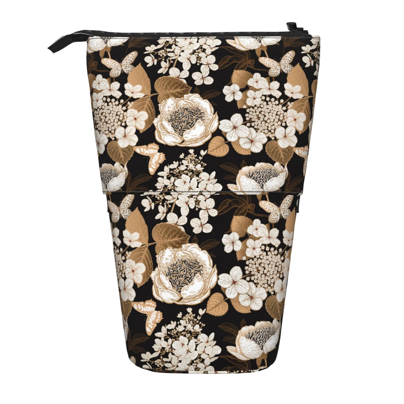 Lsque Retro Hydrangeas Pattern Telescopic Pencil Bag Pen Holder ...
