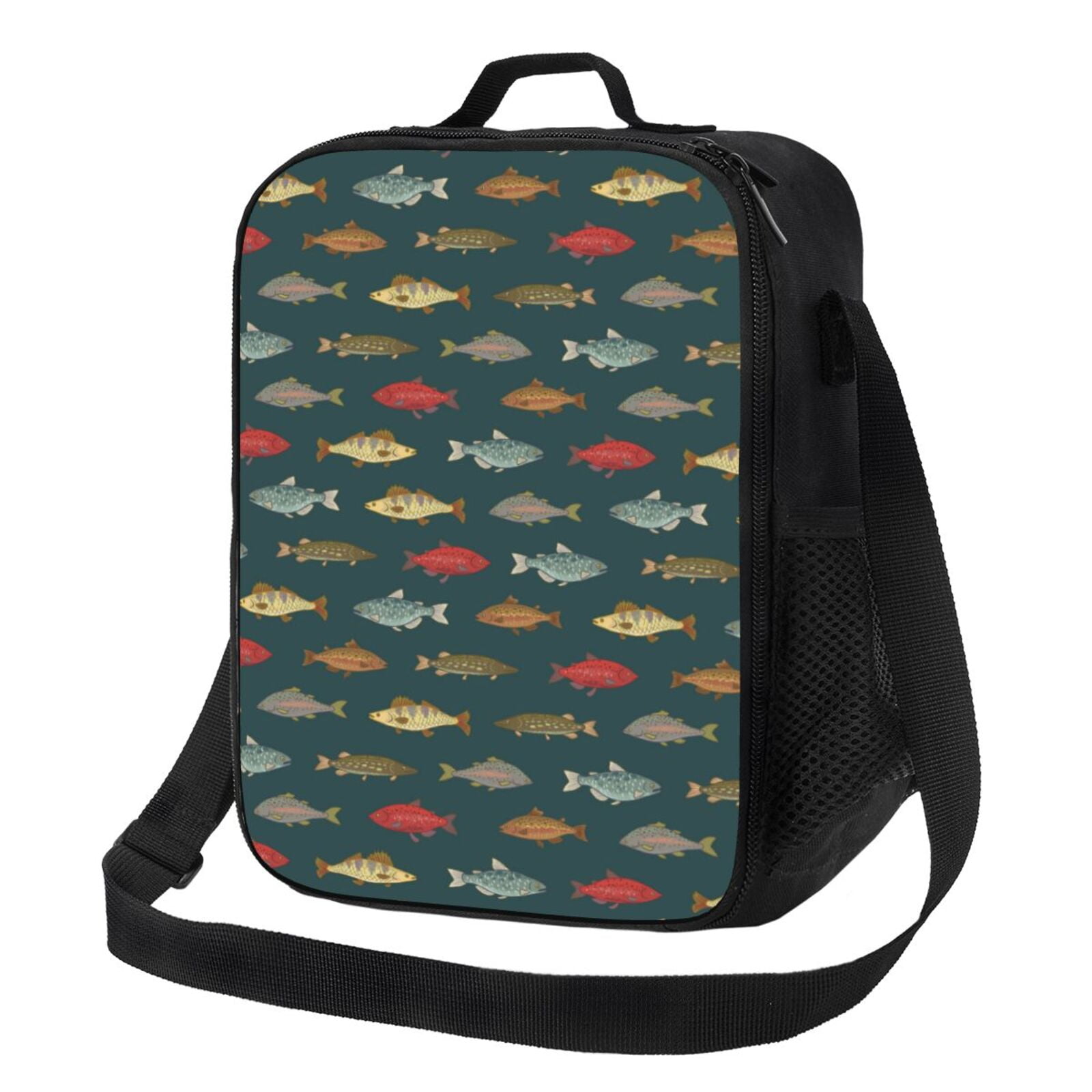 Lsque River Freshwater Fish Lunch Bag Lunch Box for Women Men Reusable ...