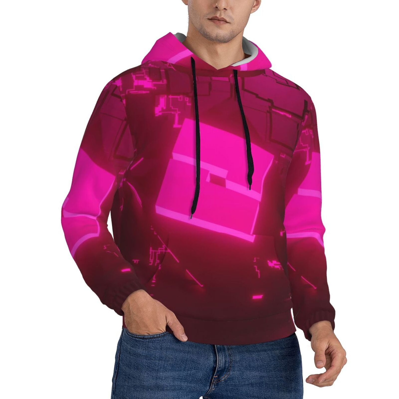 Lsque Roblox Pattern Casual Men's Hoodie,Hooded Sweatshirt with ...