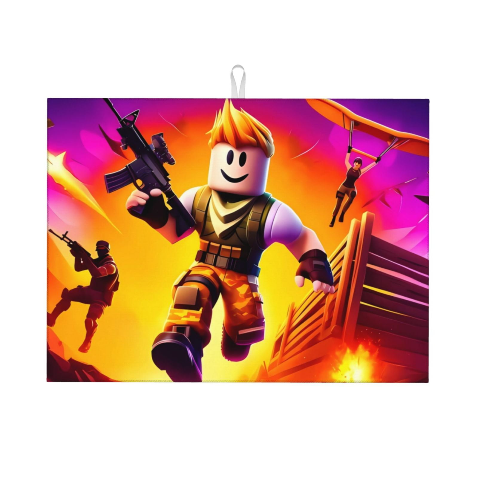 Lsque Roblox Pattern Drying Mat for Kitchen Counter, 18x24 Inch Ultra ...