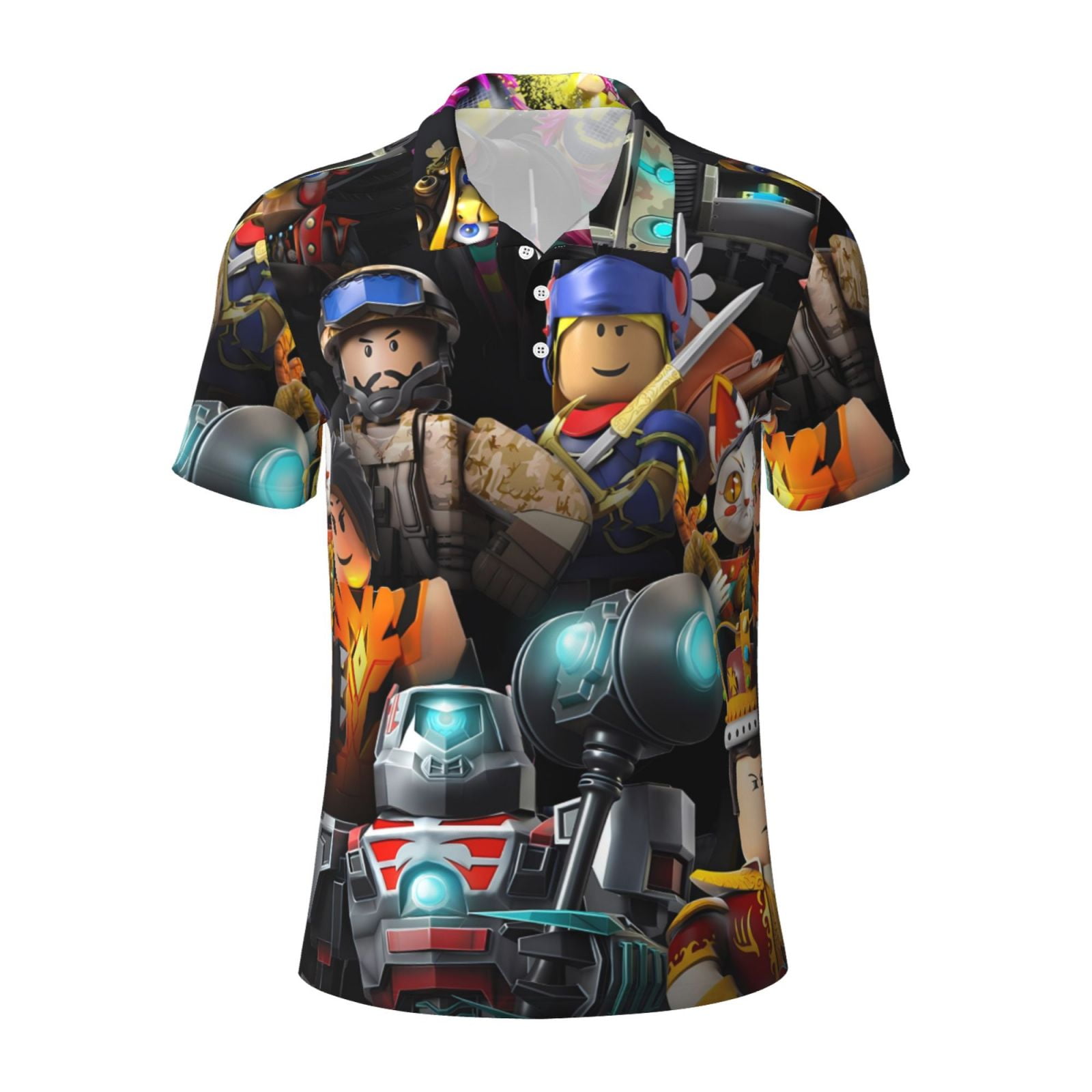 Lsque Roblox Pattern Golf Shirts for Men Dry Fit Print Moisture Wicking ...