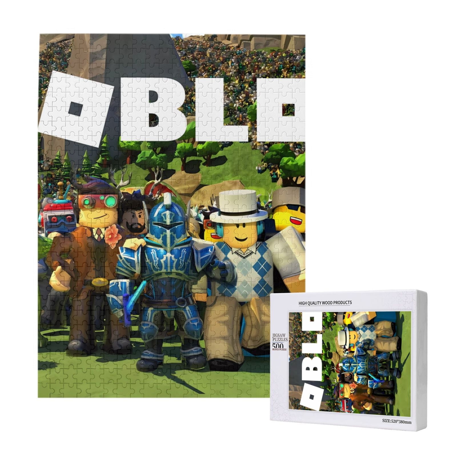 Lsque Roblox Pattern Wooden Picture Puzzle ,500 Piece Jigsaw Puzzle ...