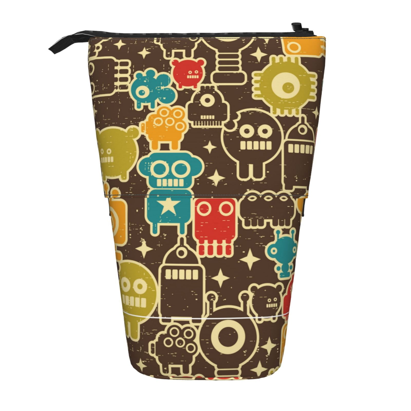 Lsque Robot and Monsters Pattern Telescopic Pencil Bag Pen Holder ...