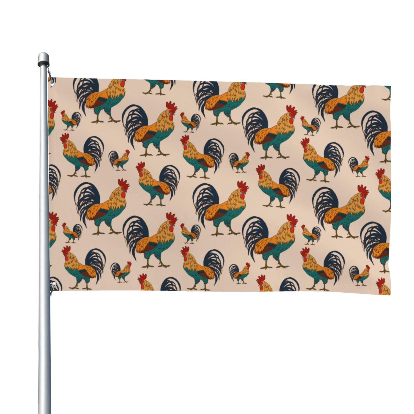 Lsque Rooster Pattern Flag,Rooster Printed Garden Flag 48 x 72 in ...