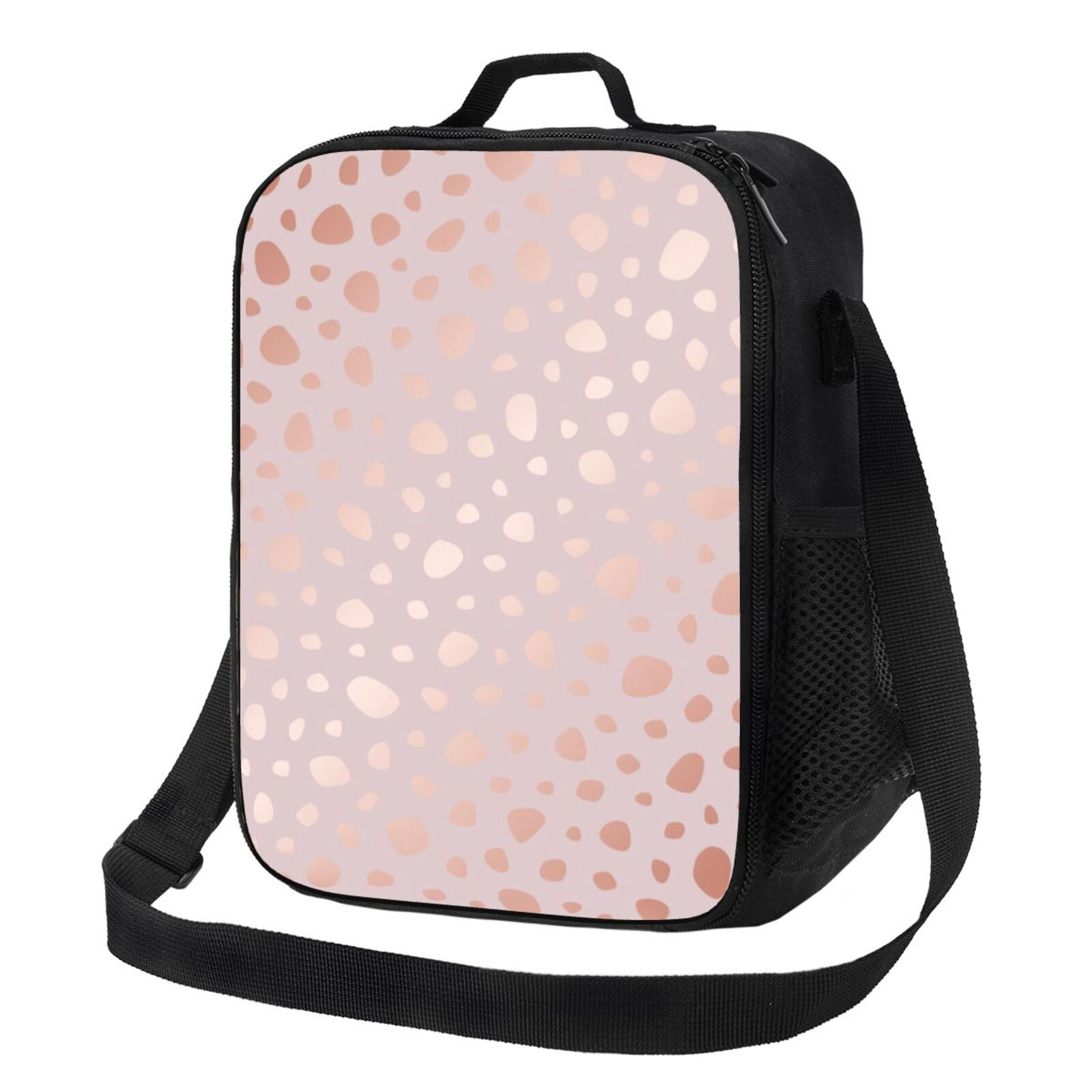 Lsque Rose Gold Abstract Spots 1 Lunch Bag Lunch Box for Women Men ...