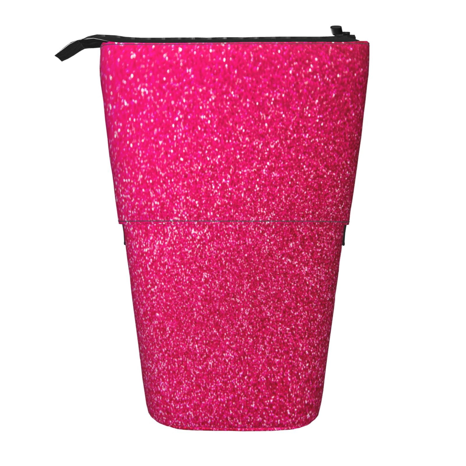 Lsque Rose Red Glitter Pattern Telescopic Pencil Bag Pen Holder ...