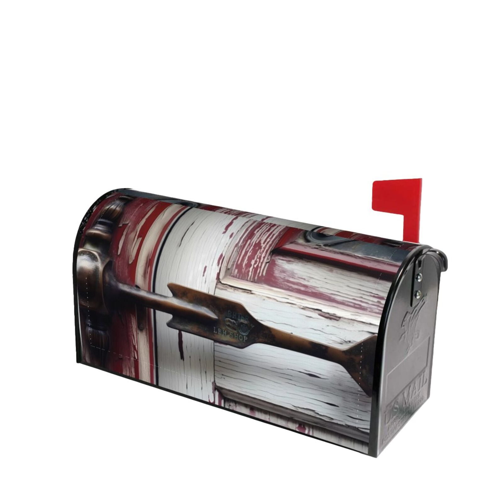 Lsque Rustic Door Handle Closeup Mailbox Cover Standard Size ,Magnetic ...