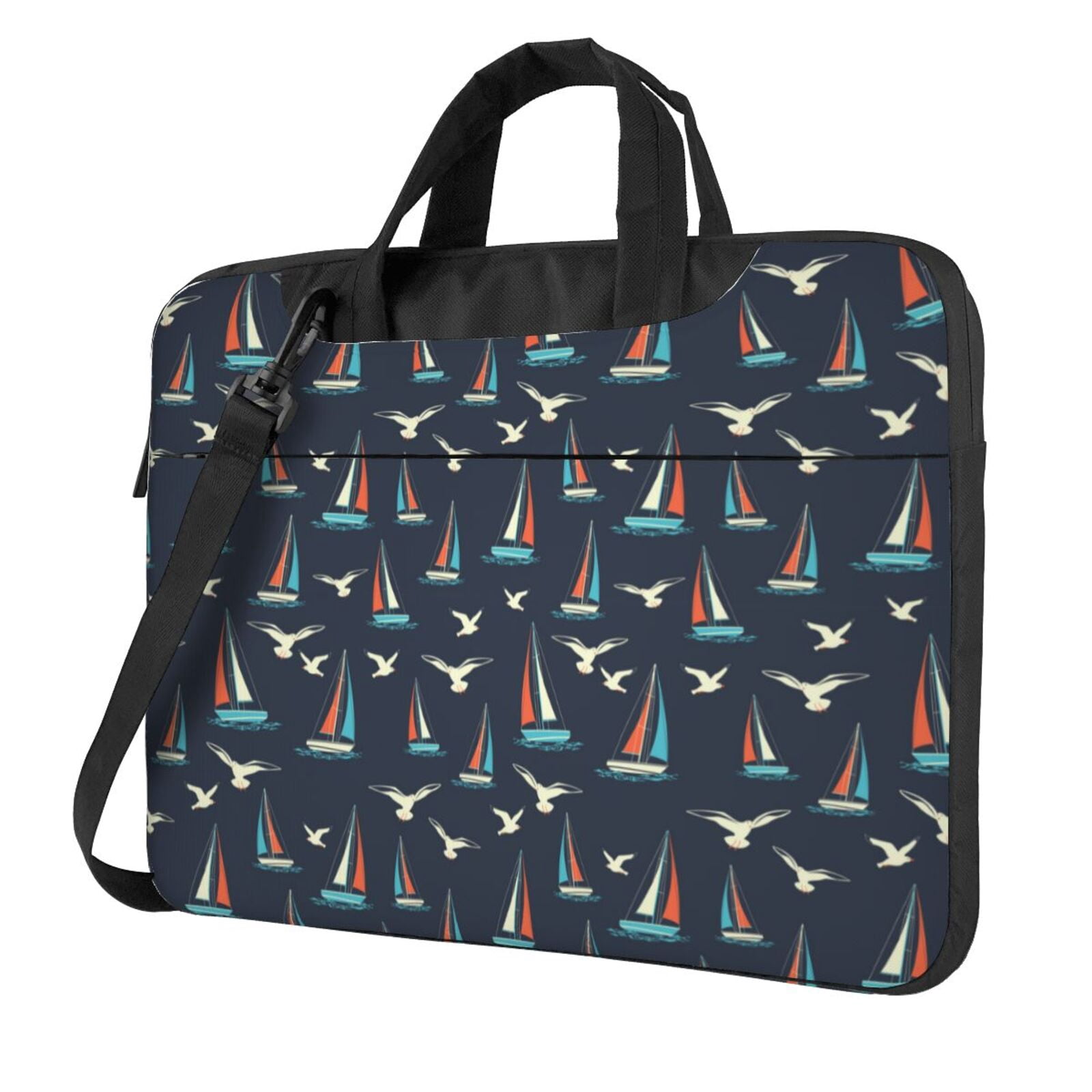 Lsque Sailboat And Seagull Pattern Laptop Bag – Portable & Slim Single ...