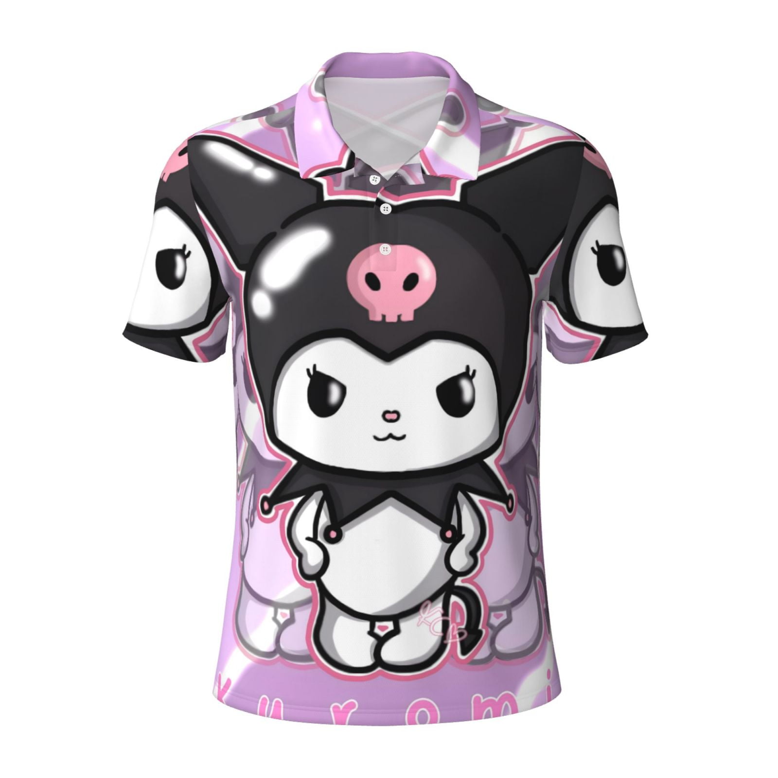 Lsque Sanrio Pattern Golf Shirts for Men Dry Fit Print Moisture Wicking ...