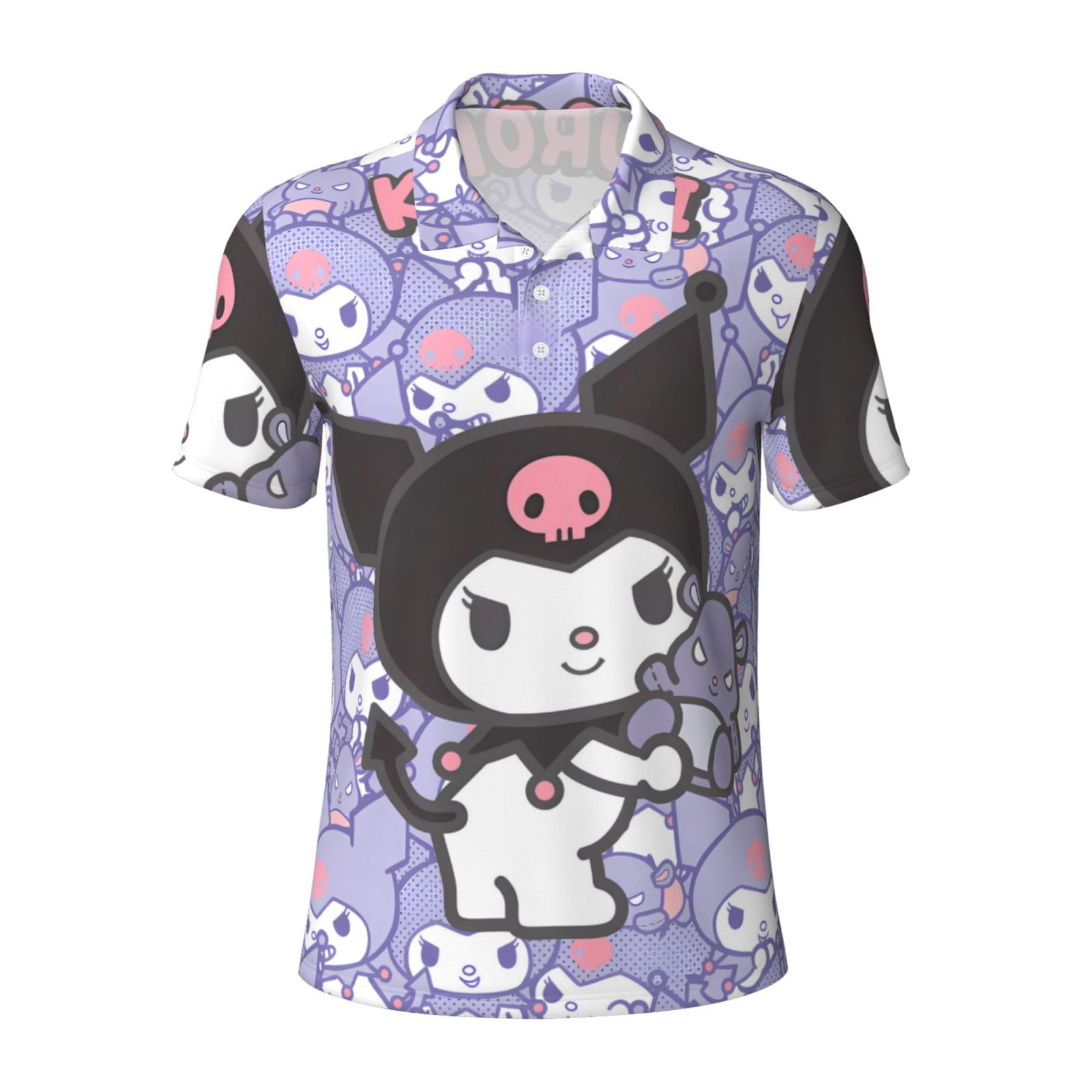 Lsque Sanrio Pattern Golf Shirts for Men Dry Fit Print Moisture Wicking ...