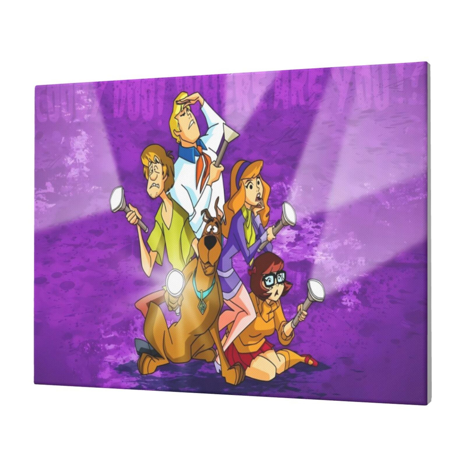 Lsque Scooby-Doo Pattern Canvas Decorative Picture – 30x40in Premium ...