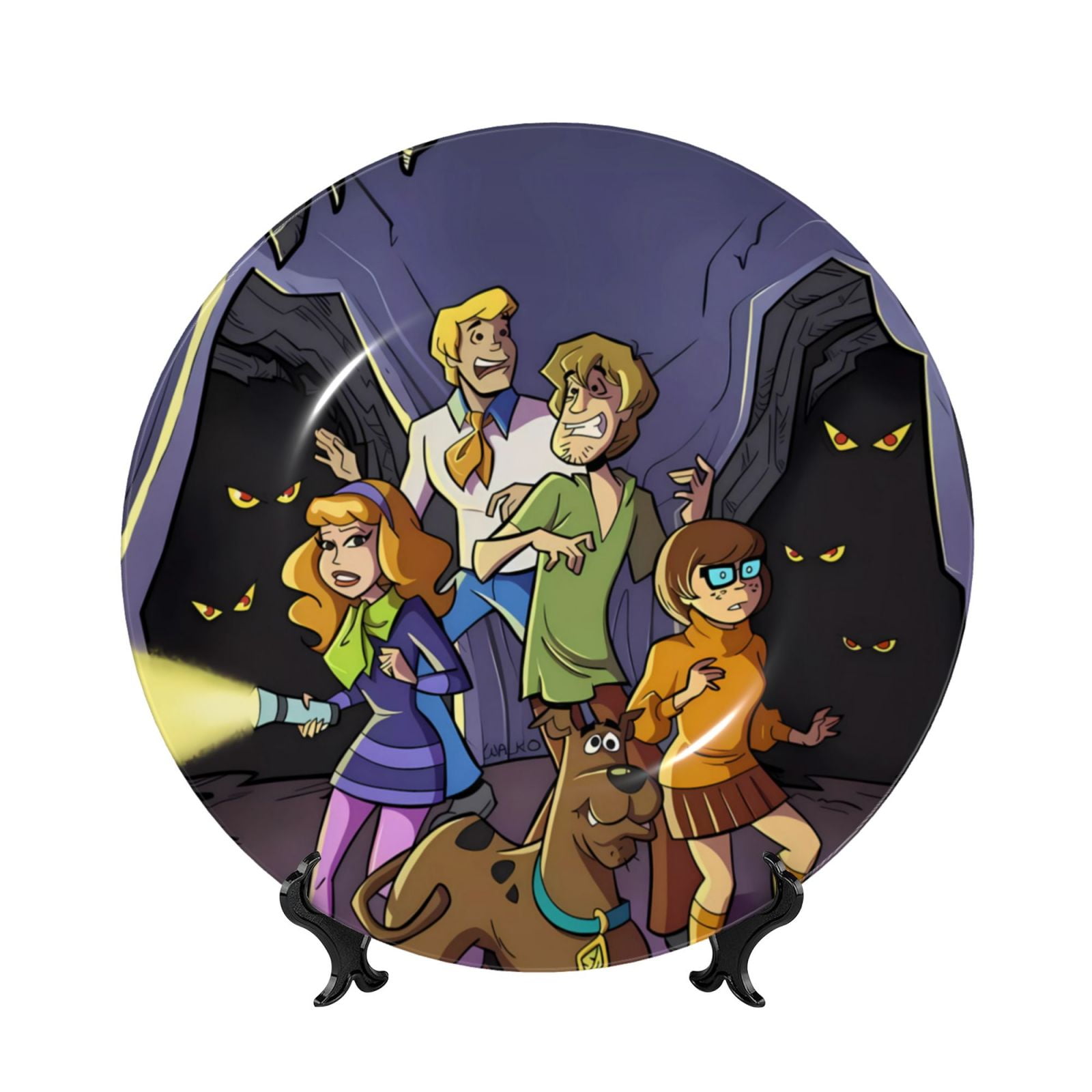 Lsque Scooby-Doo Pattern Ceramic Decorative Plate Decorative Plates ...