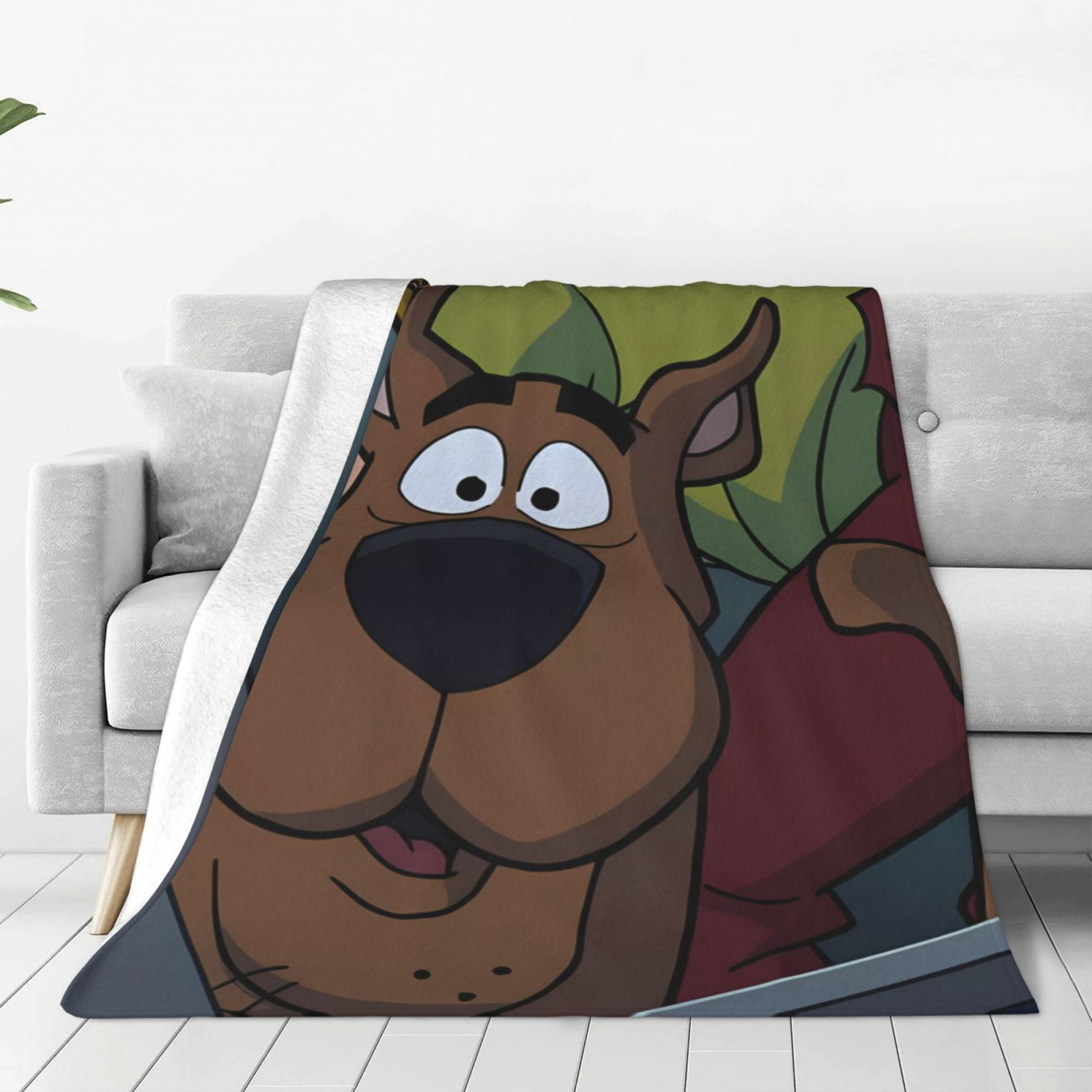 Lsque Scooby-Doo Pattern Fuzzy Fleece Throw Blanket Extra Large,Super Soft,Fluffy and Warm ...