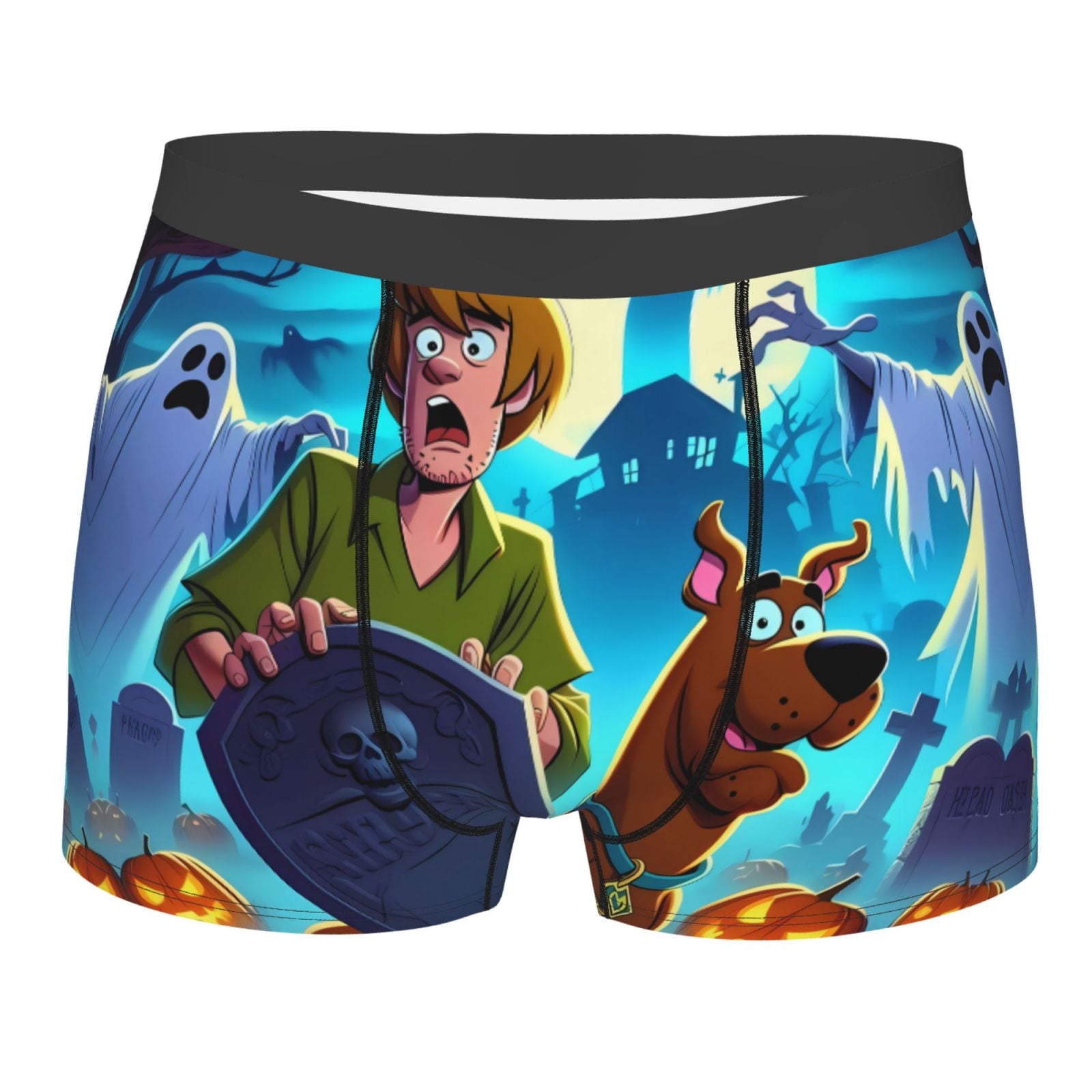 Lsque Scooby-Doo Pattern Men’s Total Support Pouch Boxer Briefs, X-Temp ...