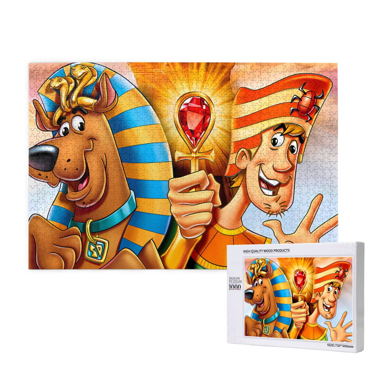Lsque Scooby-Doo Pattern Picture Puzzle,Wooden 1000 Piece Puzzle ...