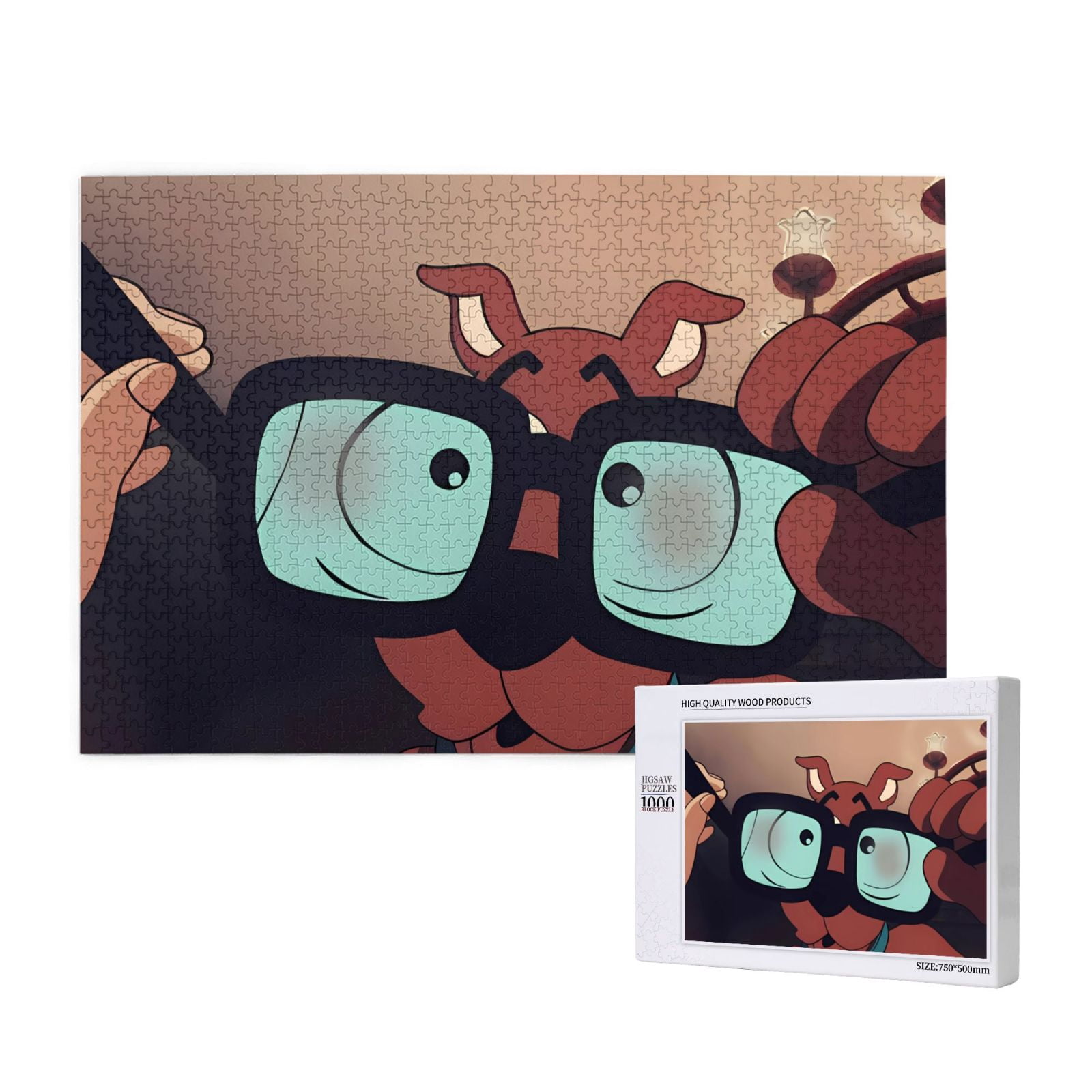 Lsque Scooby-Doo Pattern Picture Puzzle,Wooden 1000 Piece Puzzle ...