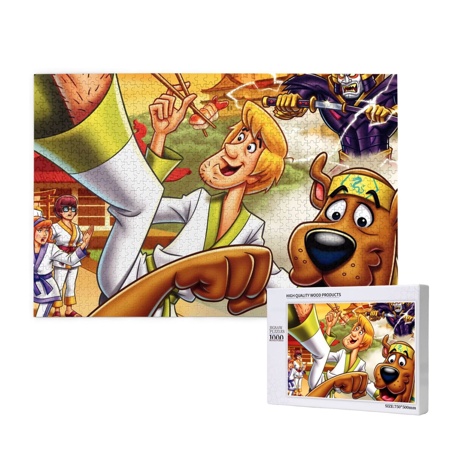 Lsque Scooby-Doo Pattern Picture Puzzle,Wooden 1000 Piece Puzzle ...