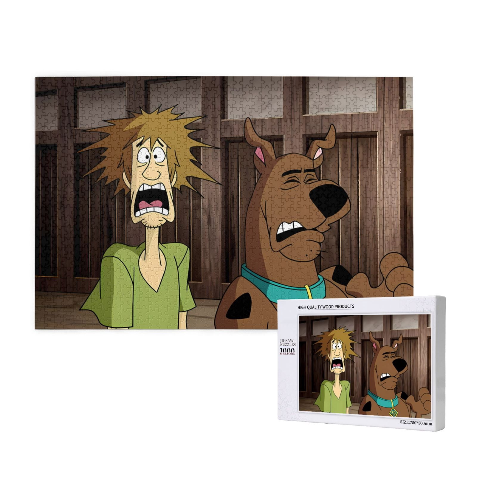 Lsque Scooby-Doo Pattern Picture Puzzle,Wooden 1000 Piece Puzzle ...