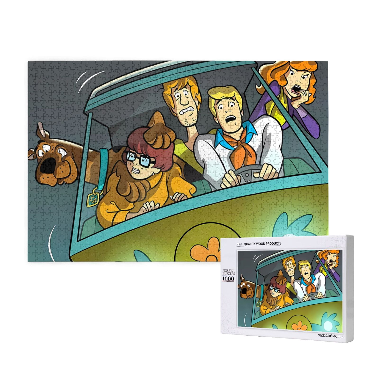 Lsque Scooby-Doo Pattern Picture Puzzle,Wooden 1000 Piece Puzzle ...