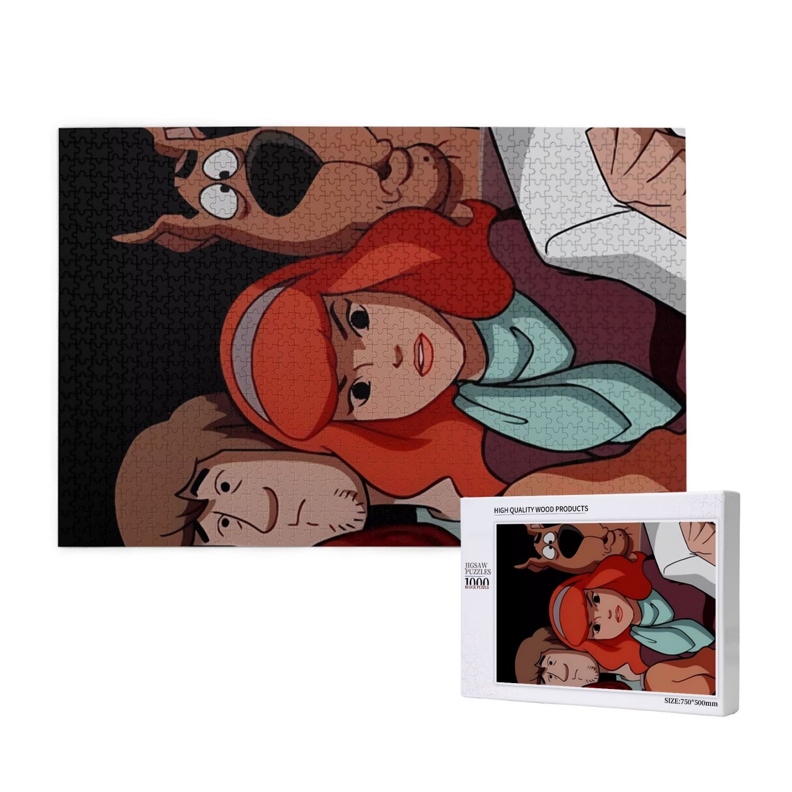 Lsque Scooby-Doo Pattern Picture Puzzle,Wooden 1000 Piece Puzzle ...