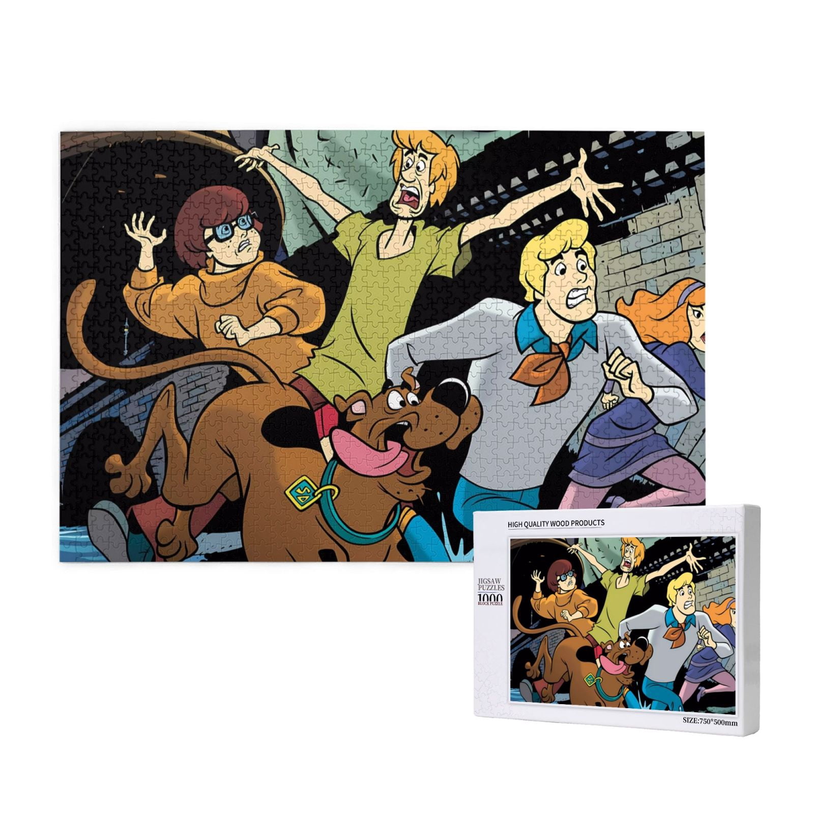 Lsque Scooby-Doo Pattern Picture Puzzle,Wooden 1000 Piece Puzzle ...