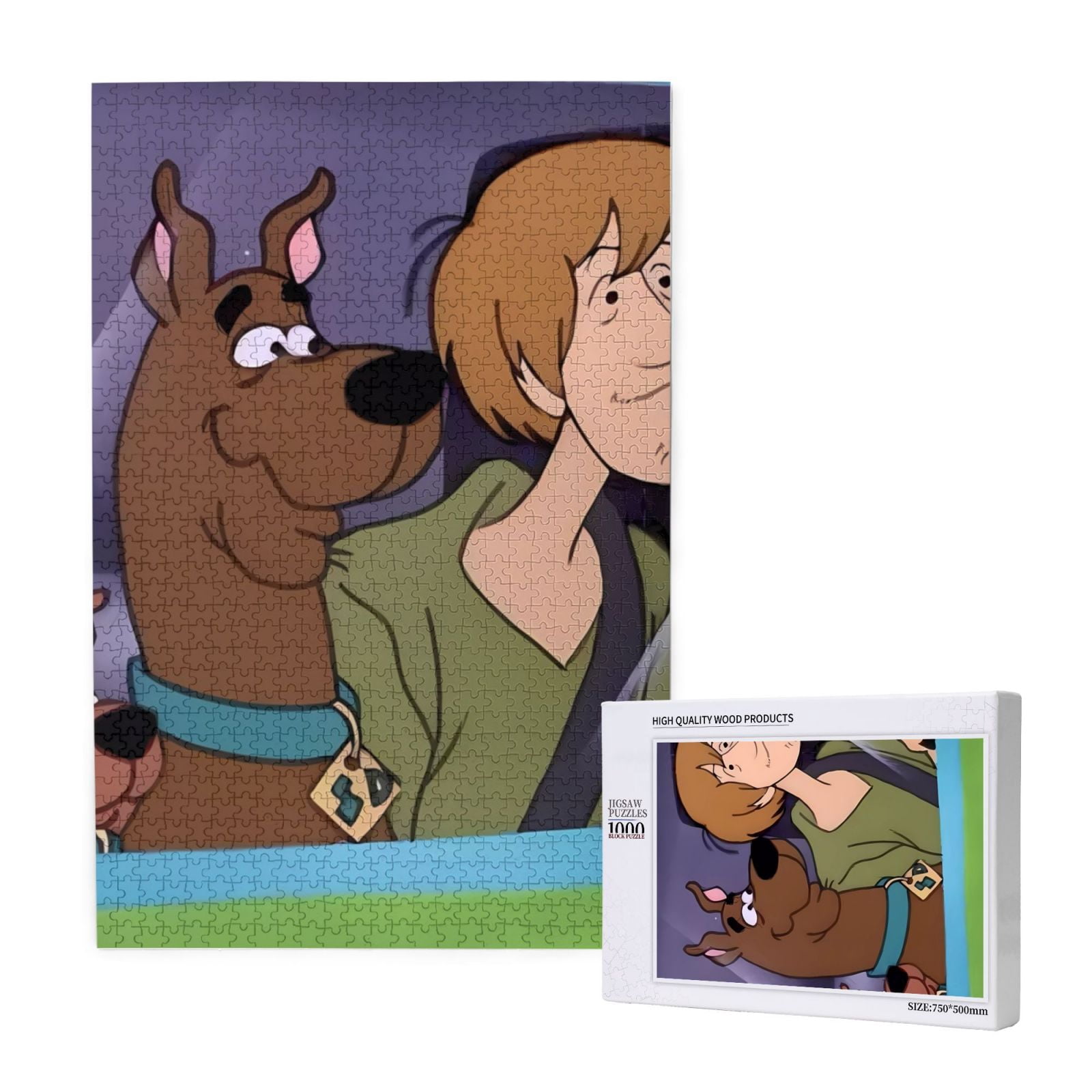 Lsque Scooby-Doo Pattern Wooden Picture Puzzle ,1000 Piece Jigsaw ...