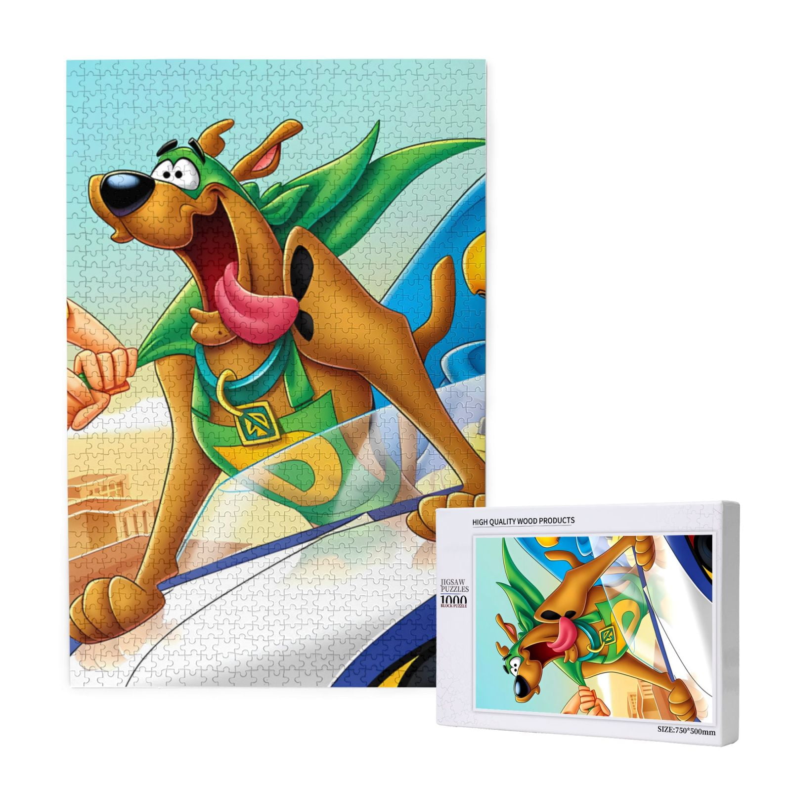 Lsque Scooby-Doo Pattern Wooden Picture Puzzle ,1000 Piece Jigsaw ...